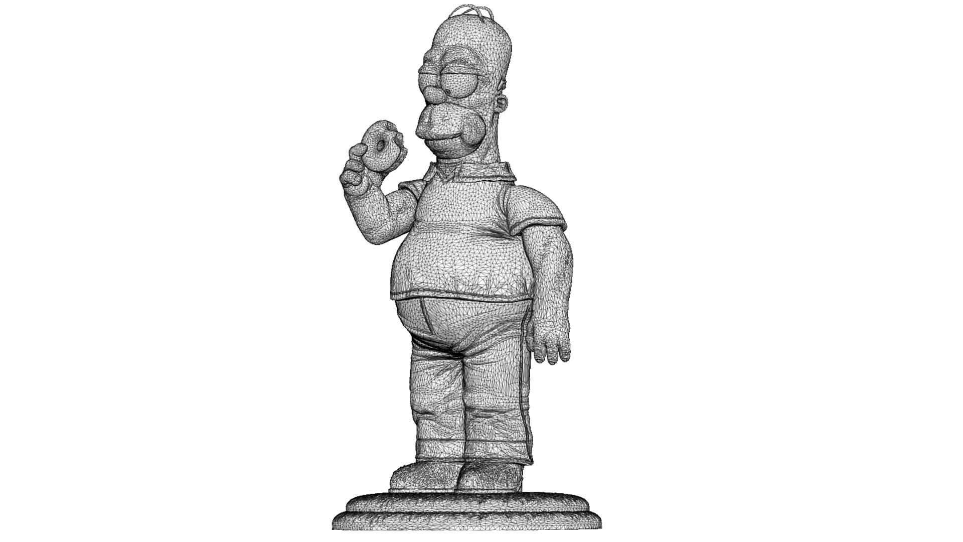 Homer Simpson with a bagel - 3D Model by naeem32