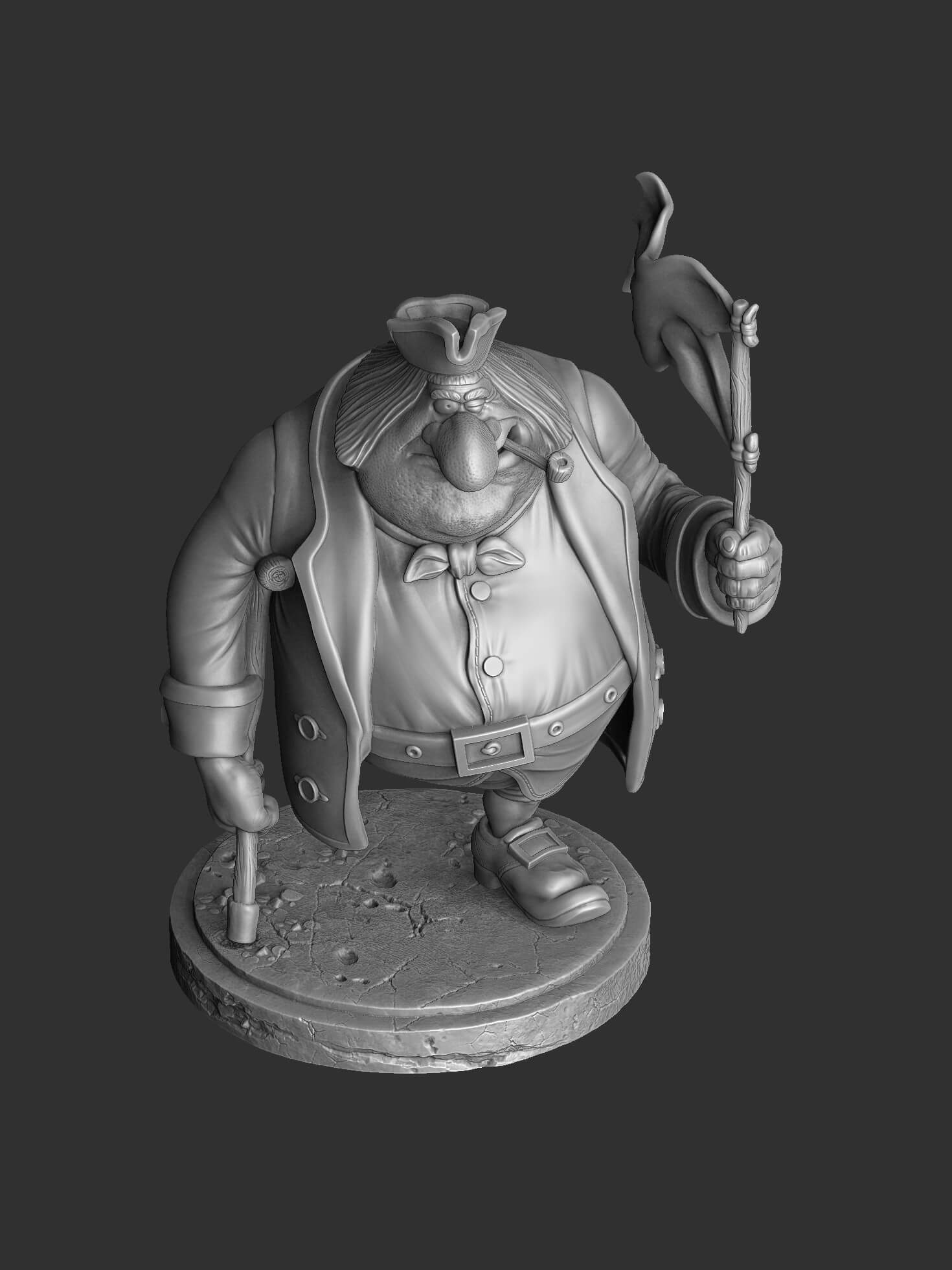 John Silver From "Treasure Island" - 3D Model by naeem32