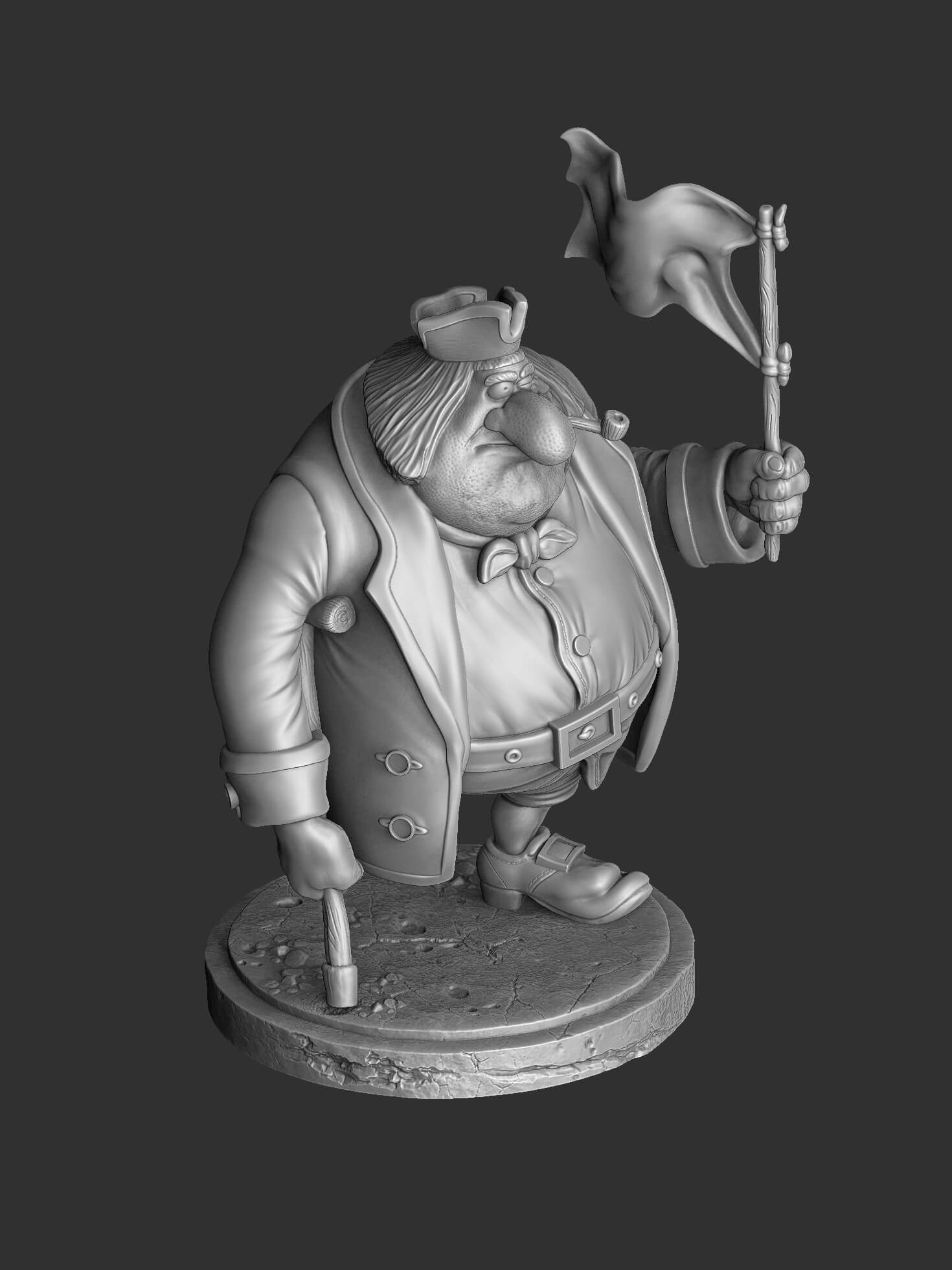 John Silver From "Treasure Island" - 3D Model by naeem32