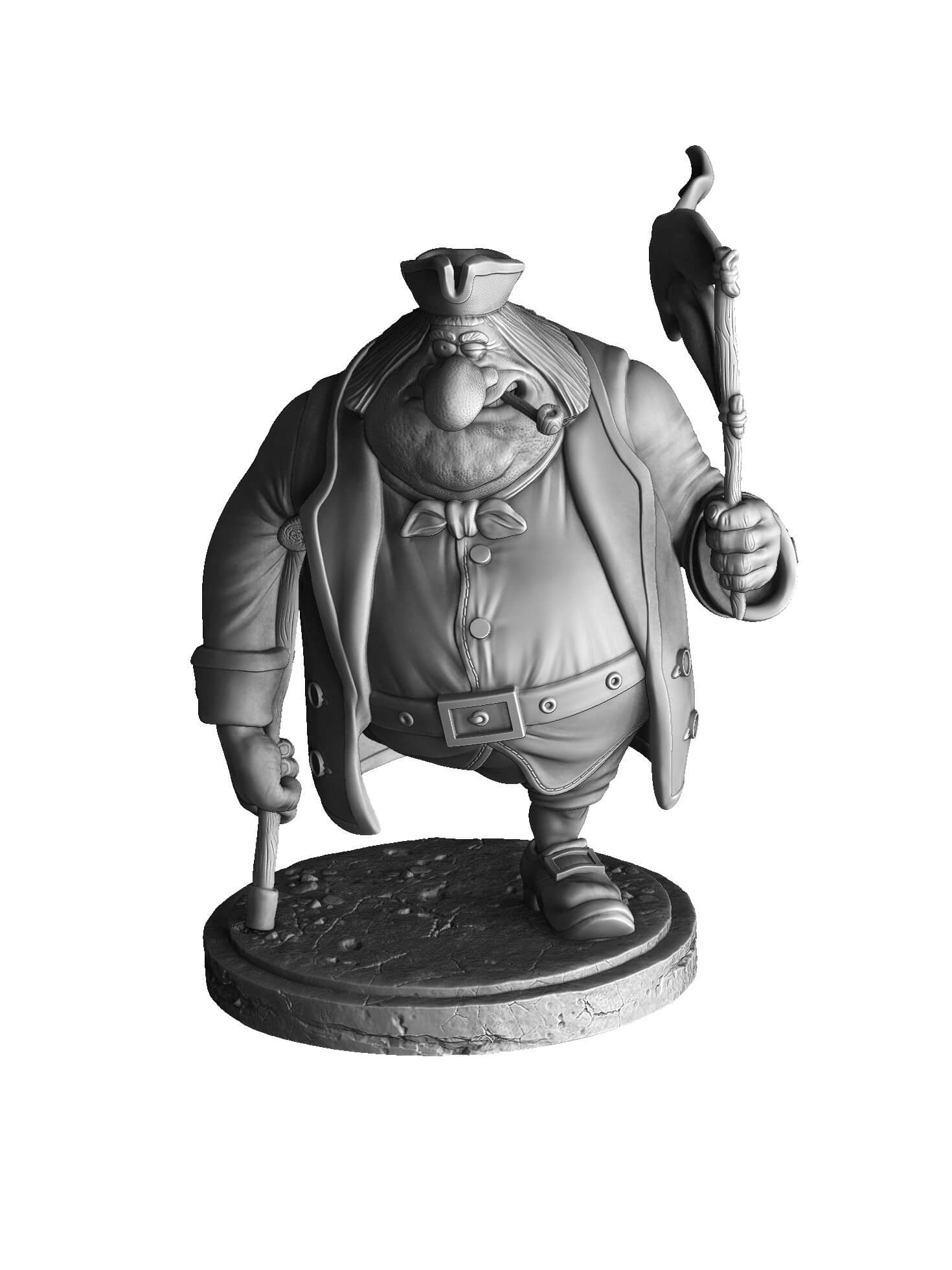 John Silver From "Treasure Island" - 3D Model by naeem32