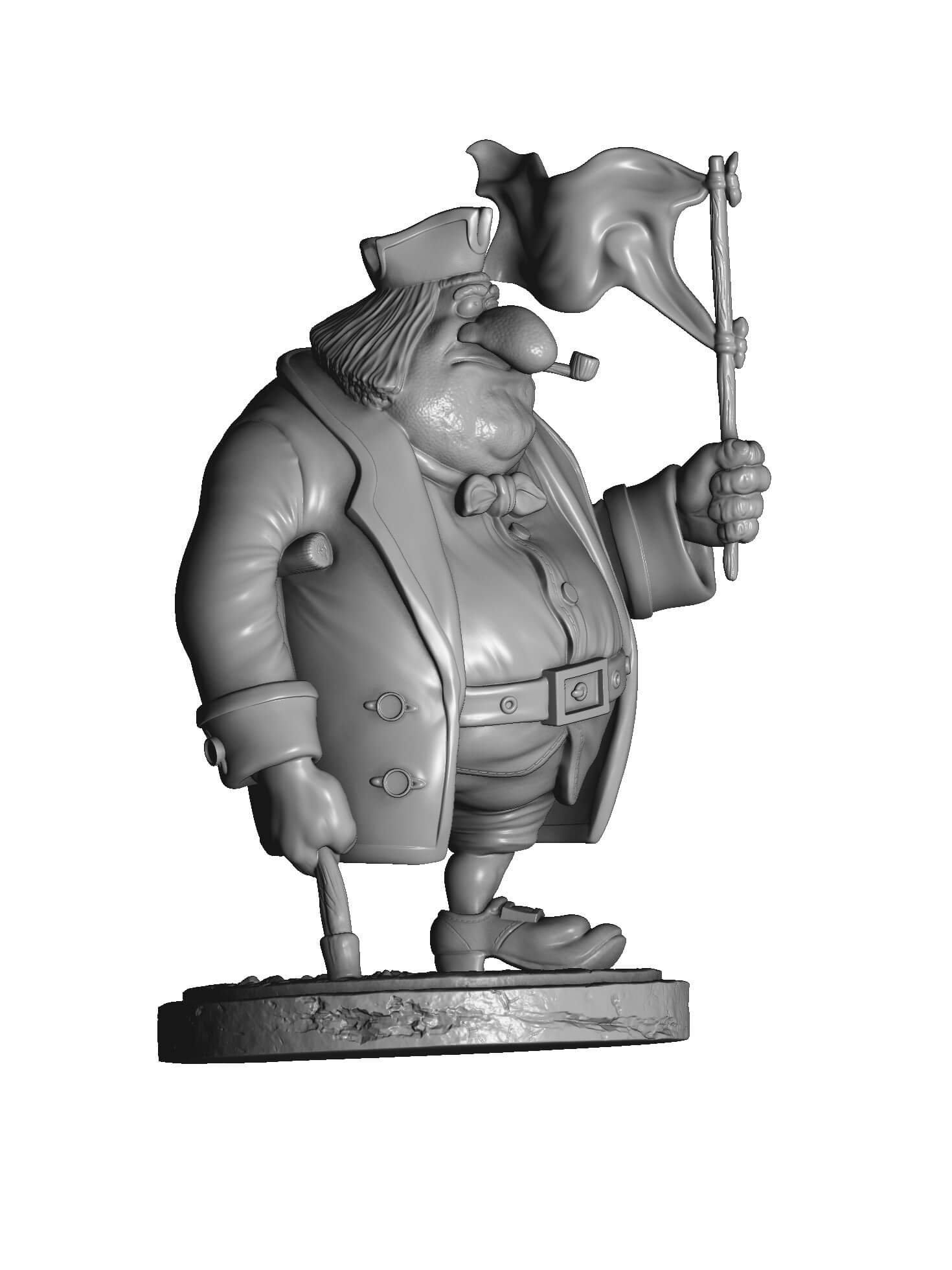 John Silver From "Treasure Island" - 3D Model by naeem32