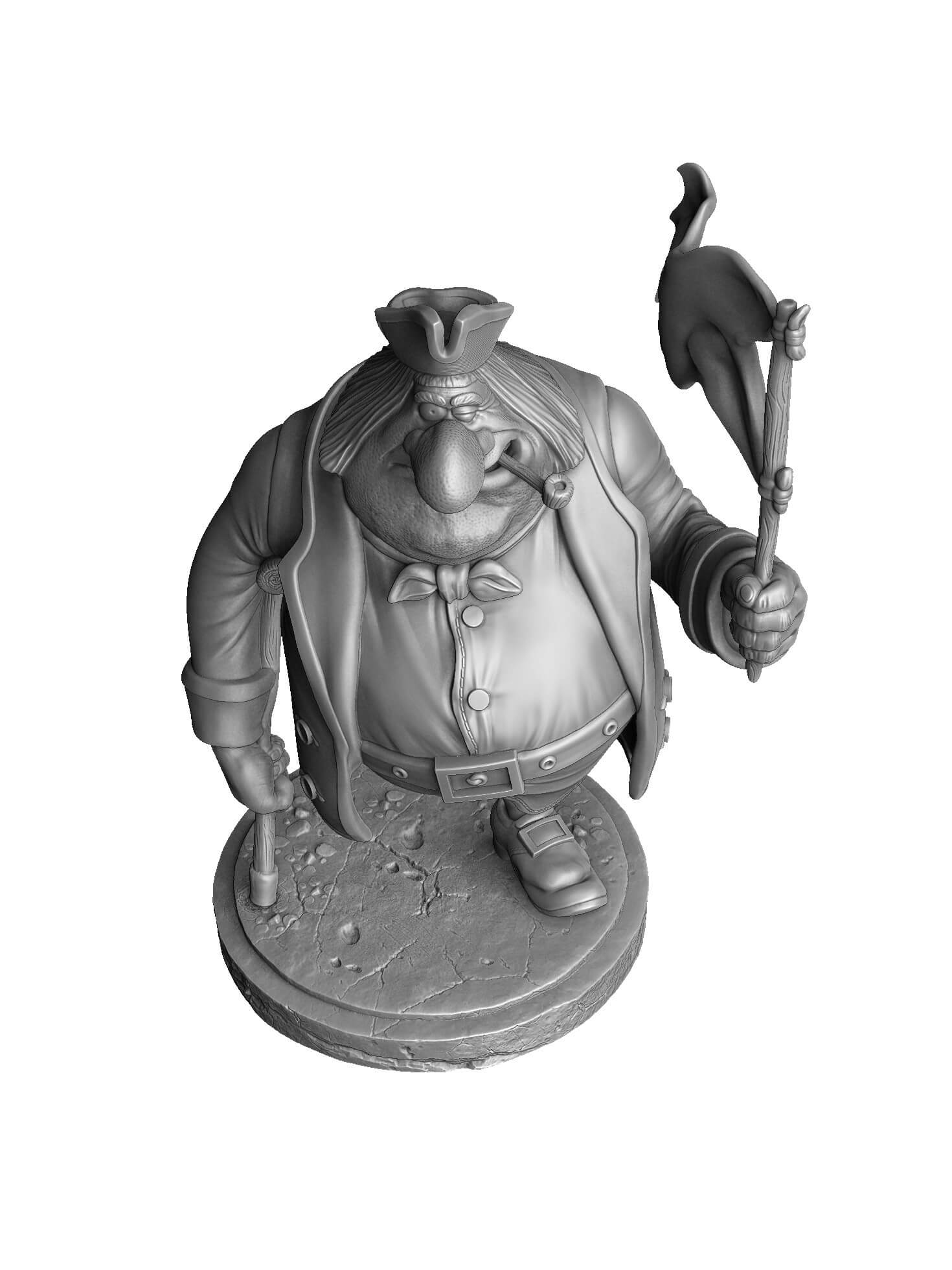 John Silver From "Treasure Island" - 3D Model by naeem32