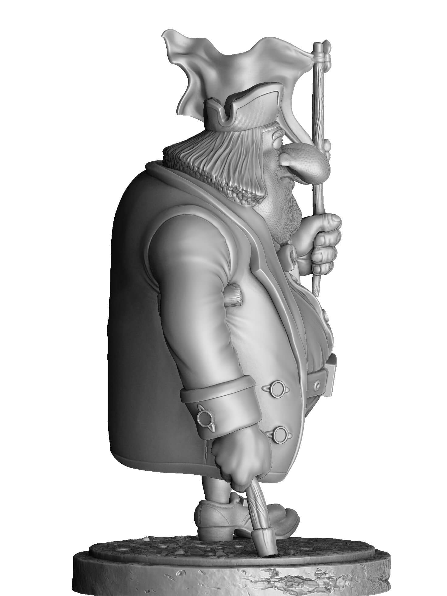 John Silver From "Treasure Island" - 3D Model by naeem32