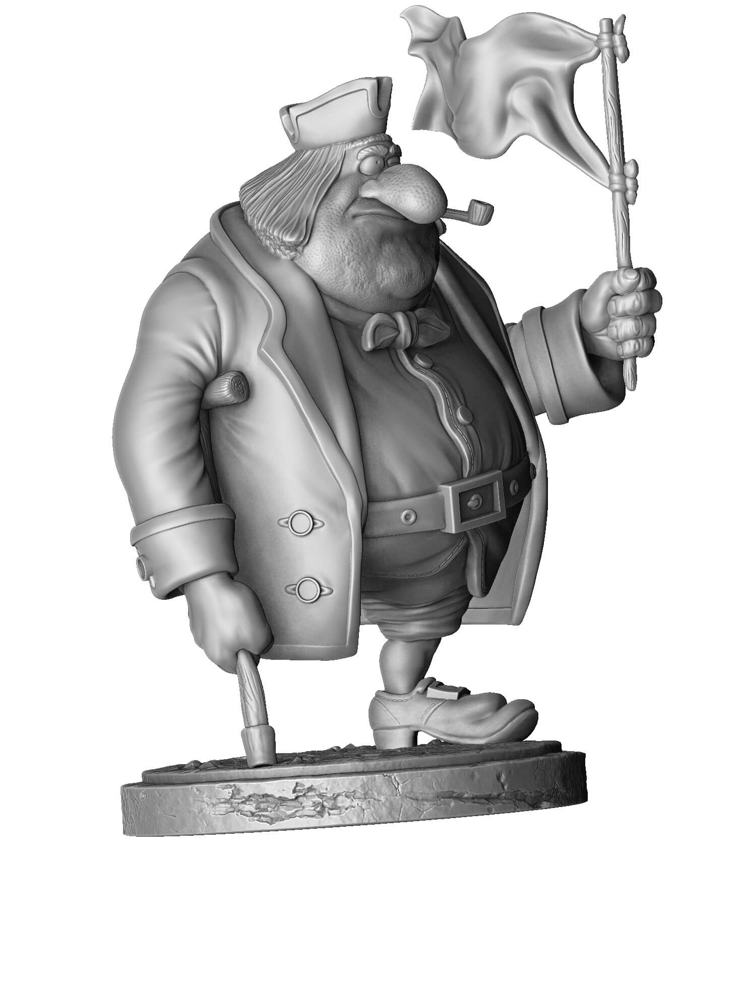 John Silver From "Treasure Island" - 3D Model by naeem32