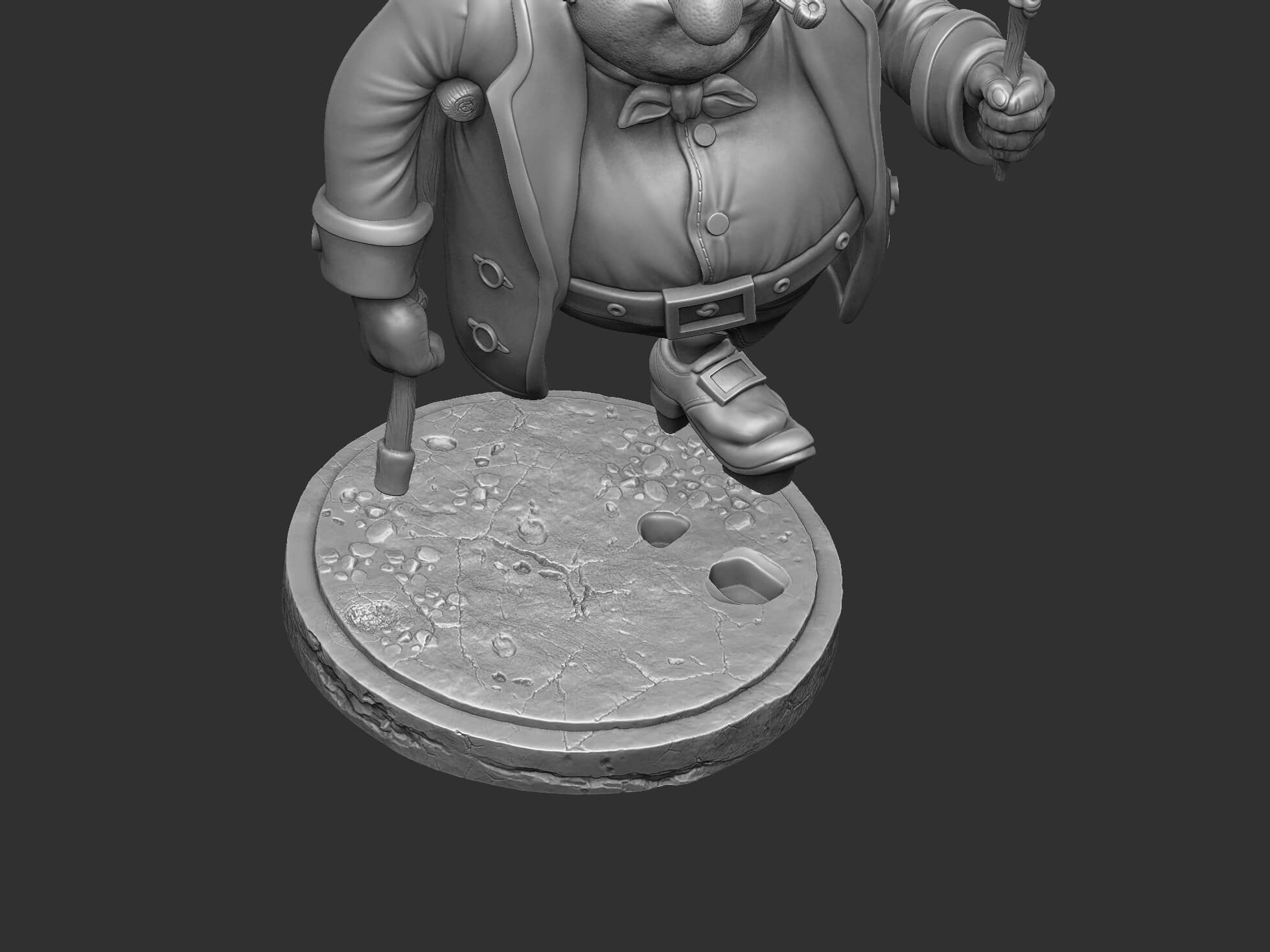 John Silver From "Treasure Island" - 3D Model by naeem32
