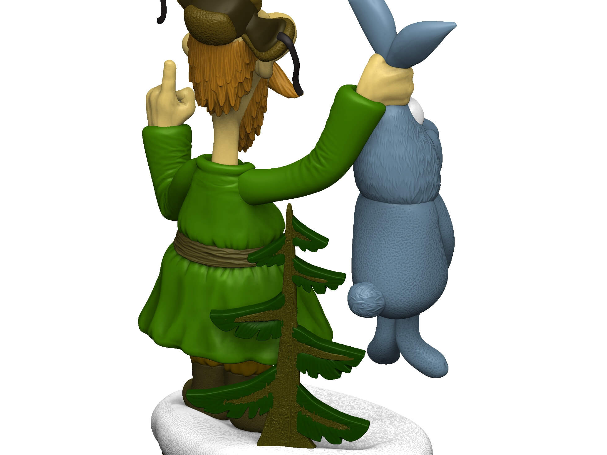 Man With a Hare - 3D Model by naeem32