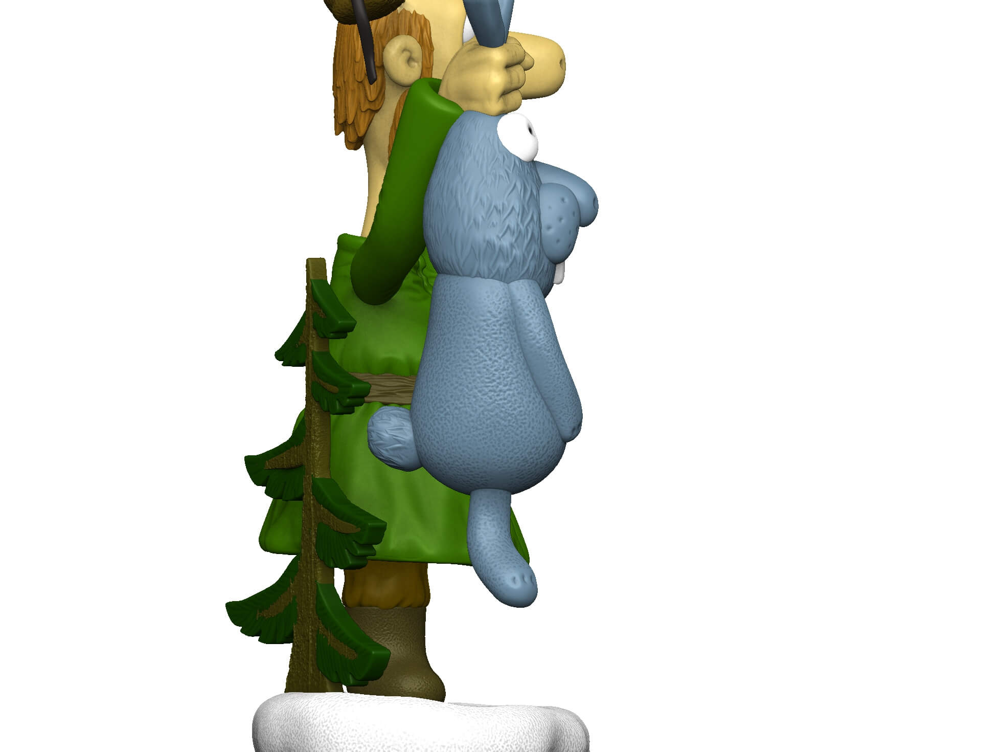 Man With a Hare - 3D Model by naeem32