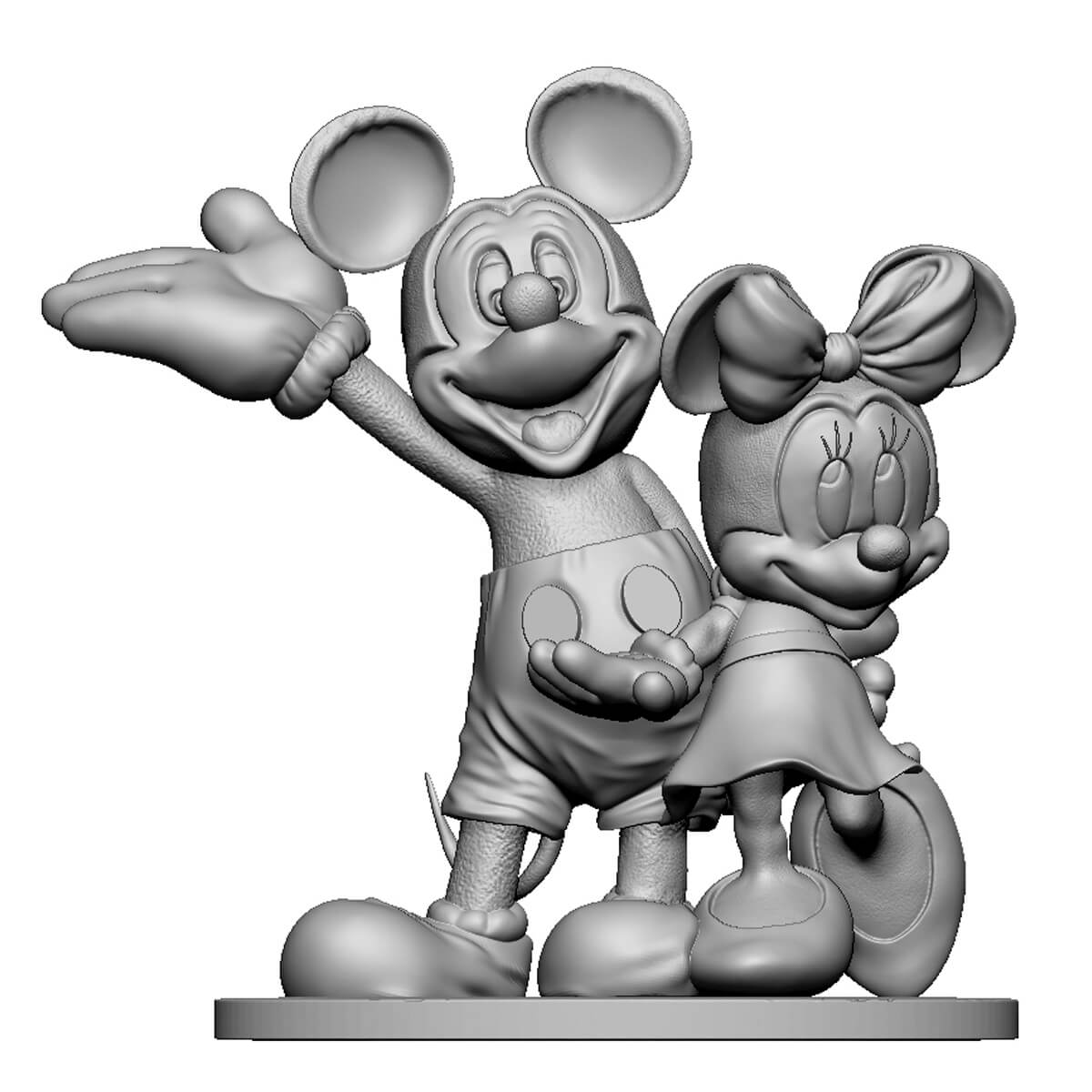 Mickey and Minnie Mouse - 3D Model by naeem32