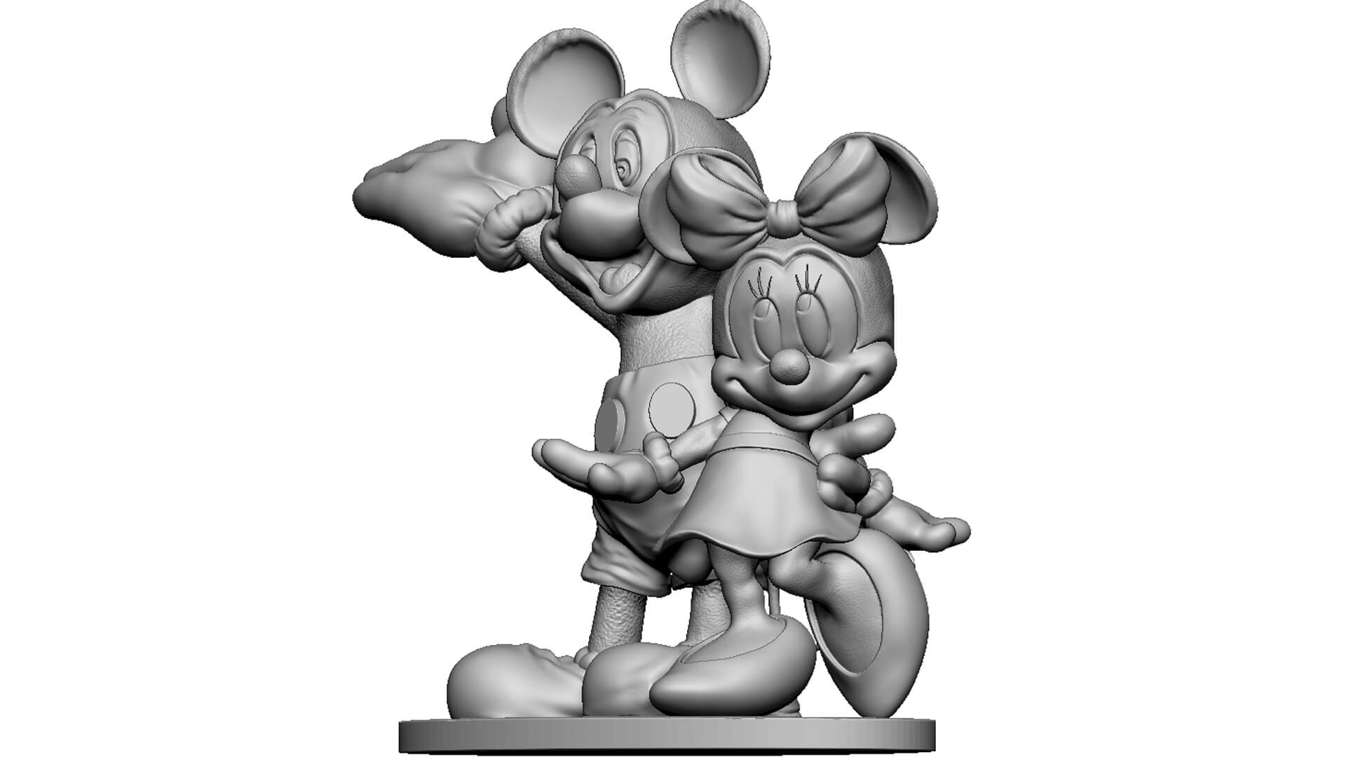 Mickey and Minnie Mouse for 3D Printing Stl by naeem32