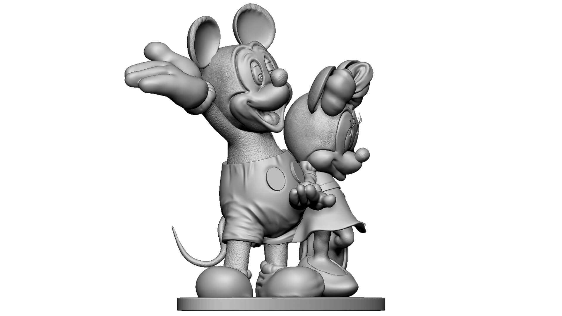 Mickey and Minnie Mouse for 3D Printing Stl by naeem32