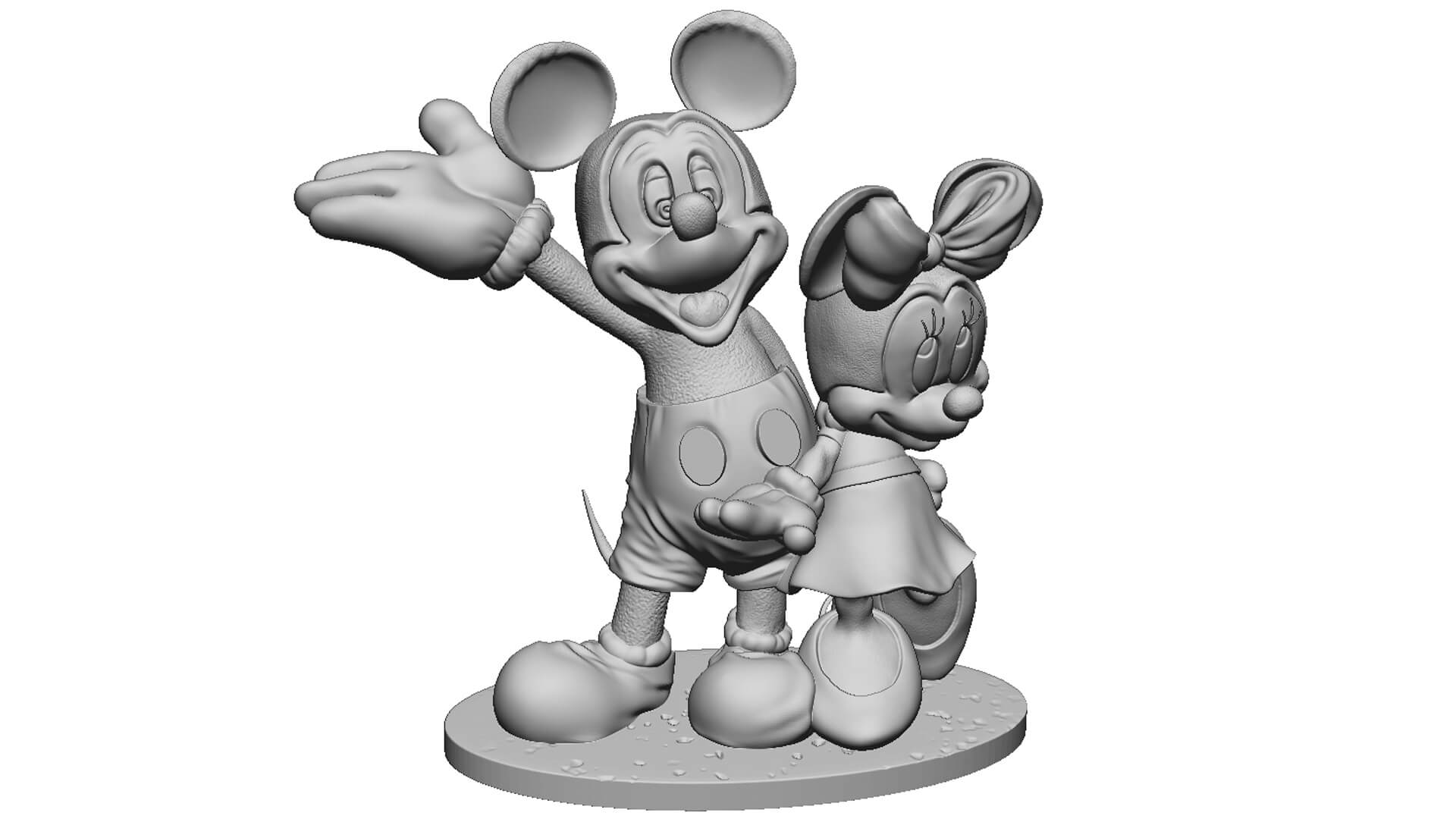 Mickey and Minnie Mouse for 3D Printing Stl by naeem32