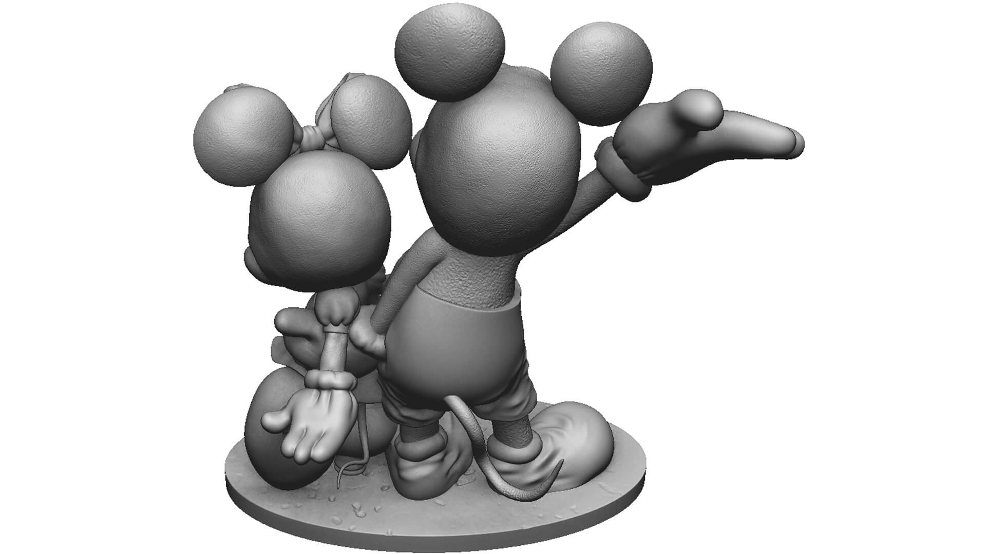Mickey and Minnie Mouse for 3D Printing Stl by naeem32