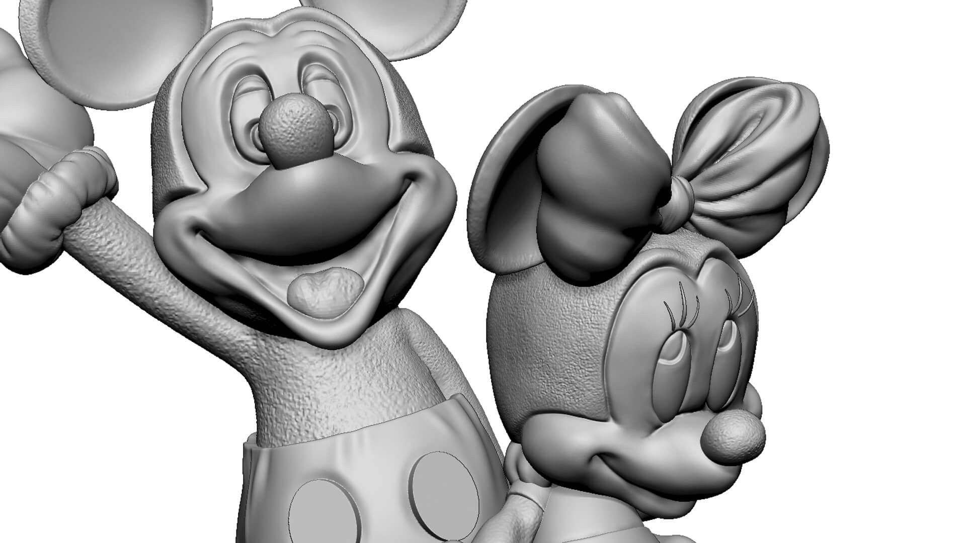 Mickey and Minnie Mouse for 3D Printing Stl by naeem32