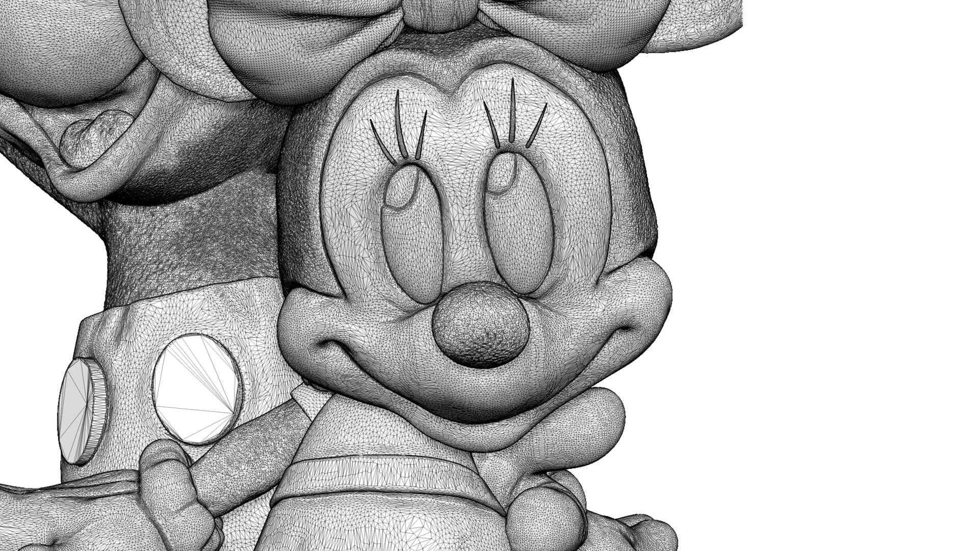 Mickey and Minnie Mouse for 3D Printing Stl by naeem32