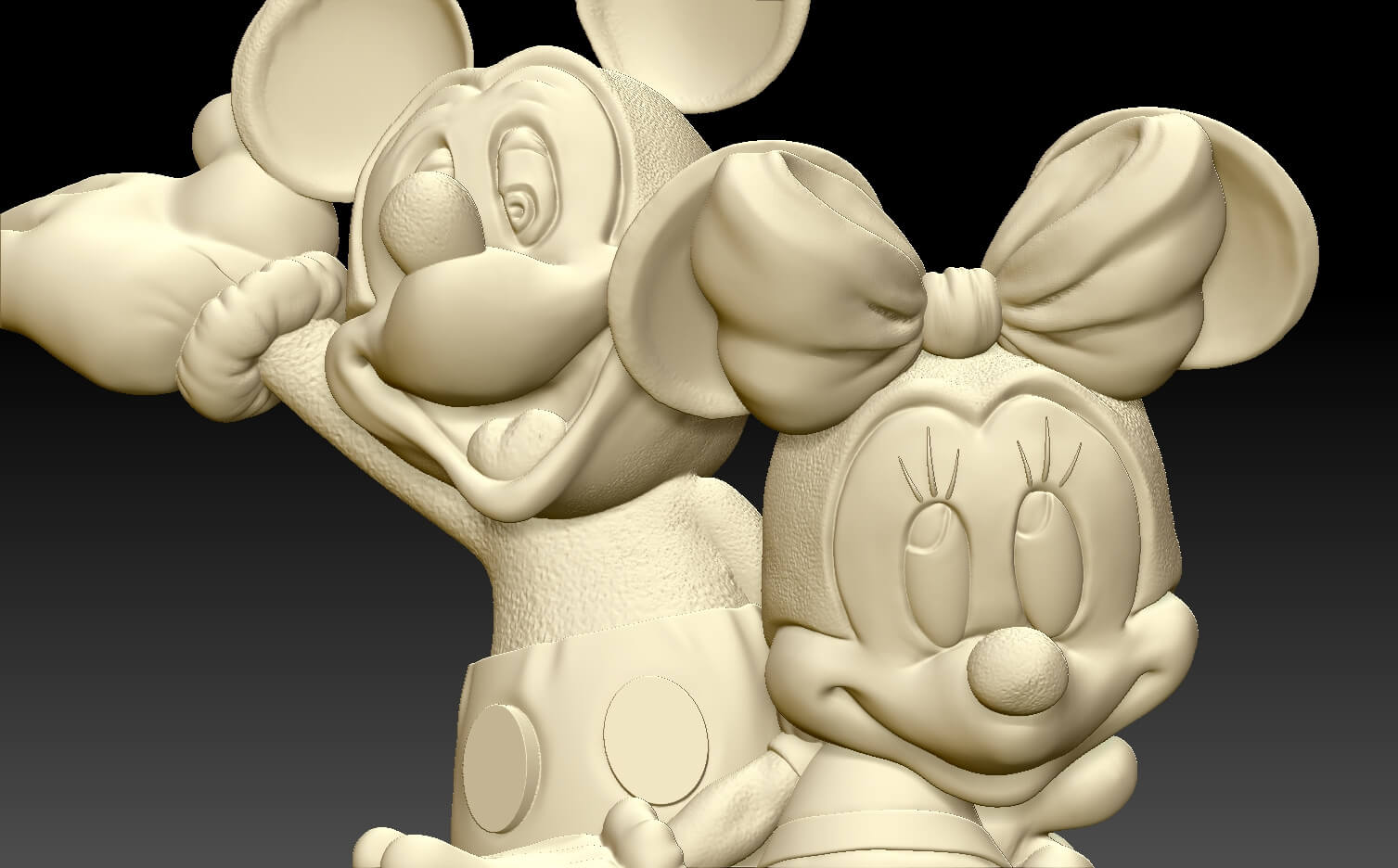 Mickey and Minnie Mouse for 3D Printing Stl by naeem32