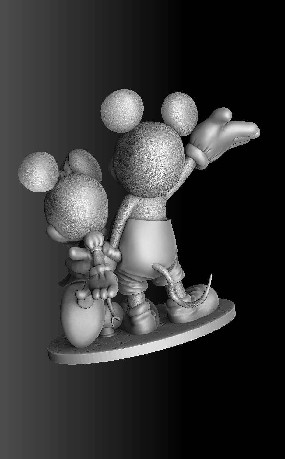 Mickey and Minnie Mouse for 3D Printing Stl by naeem32