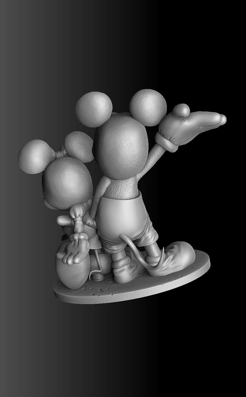 Mickey and Minnie Mouse for 3D Printing Stl by naeem32