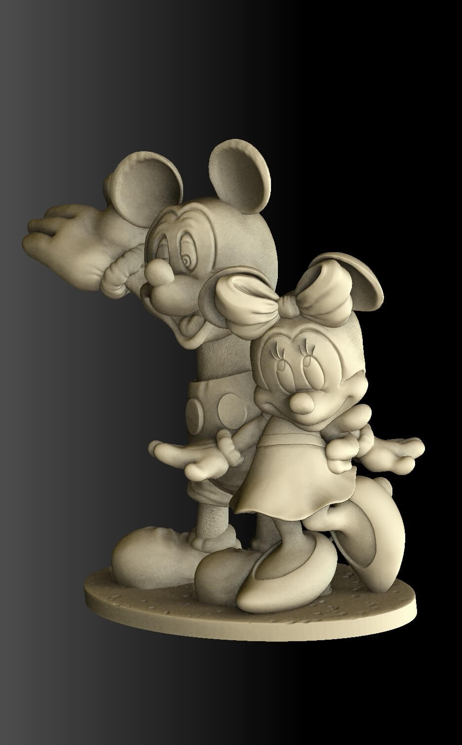Mickey and Minnie Mouse for 3D Printing Stl by naeem32