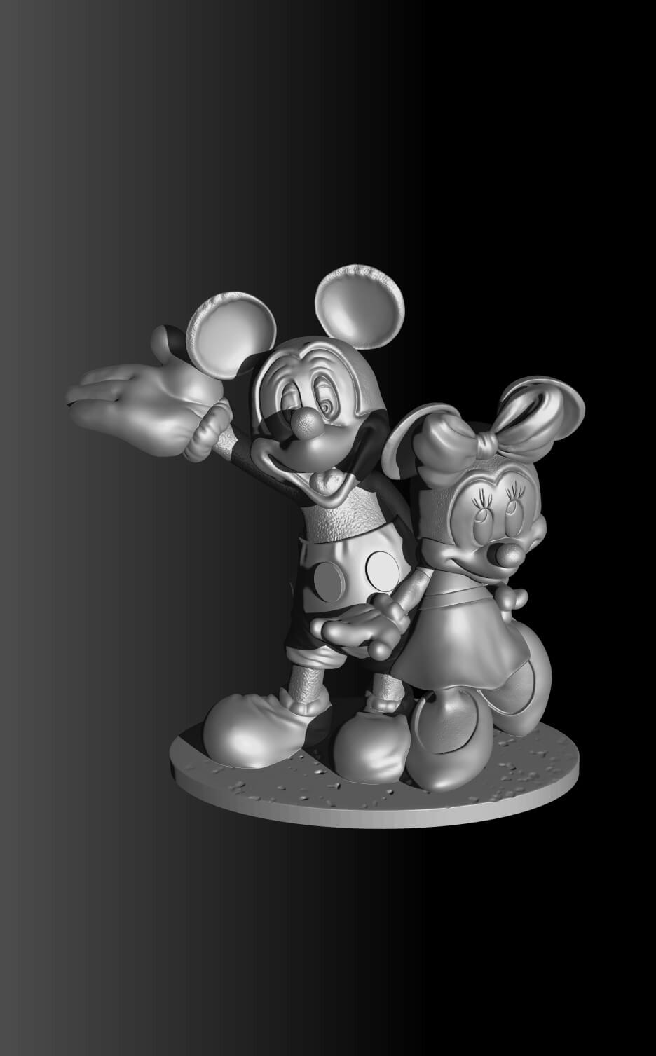 Mickey and Minnie Mouse for 3D Printing Stl by naeem32