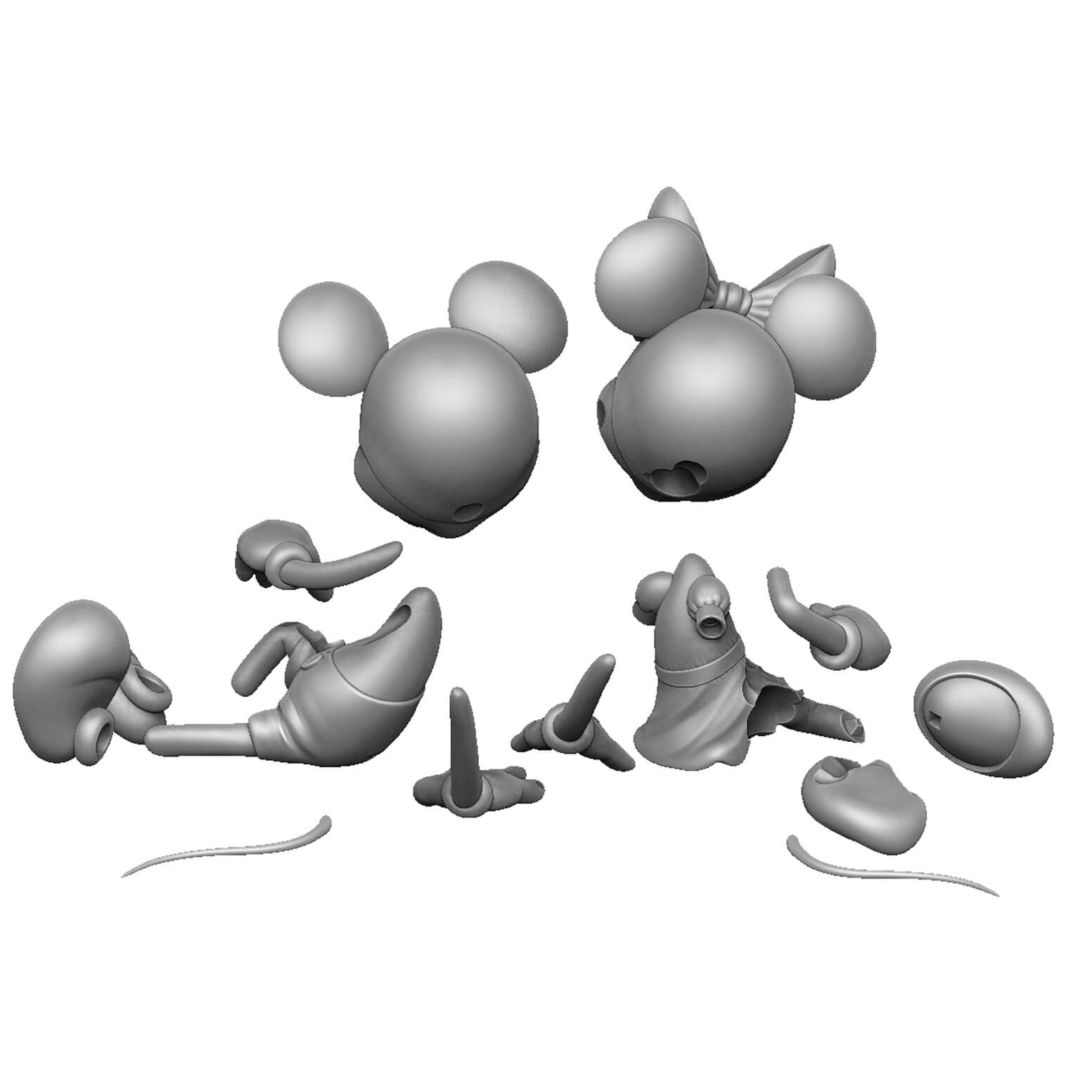 Mickey and Minnie Mouse Lovers for 3D Printing Stl by naeem32