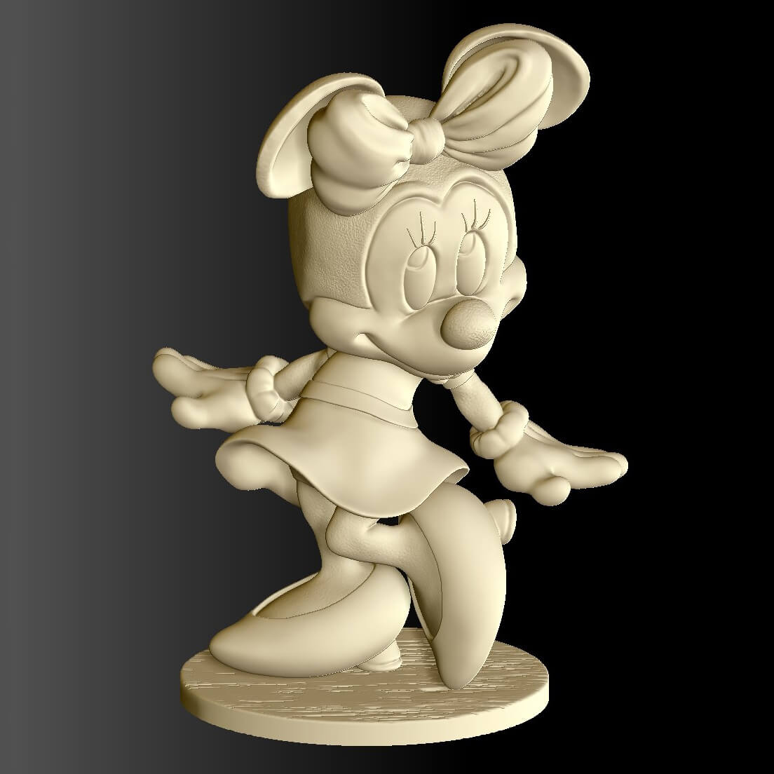 Mickey, Minnie Mouse and Pluto - 3D Model by naeem32