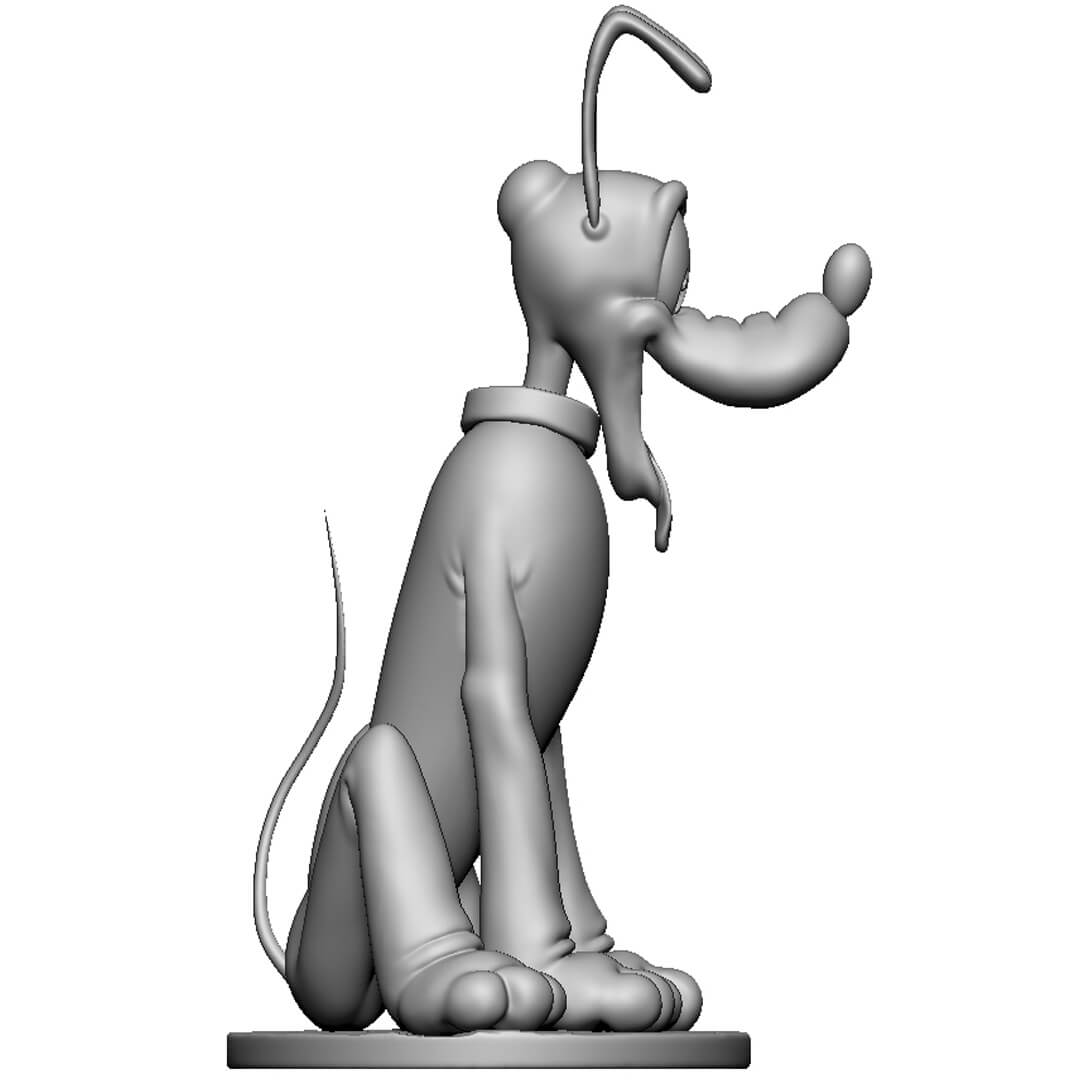 Mickey, Minnie Mouse and Pluto - 3D Model by naeem32