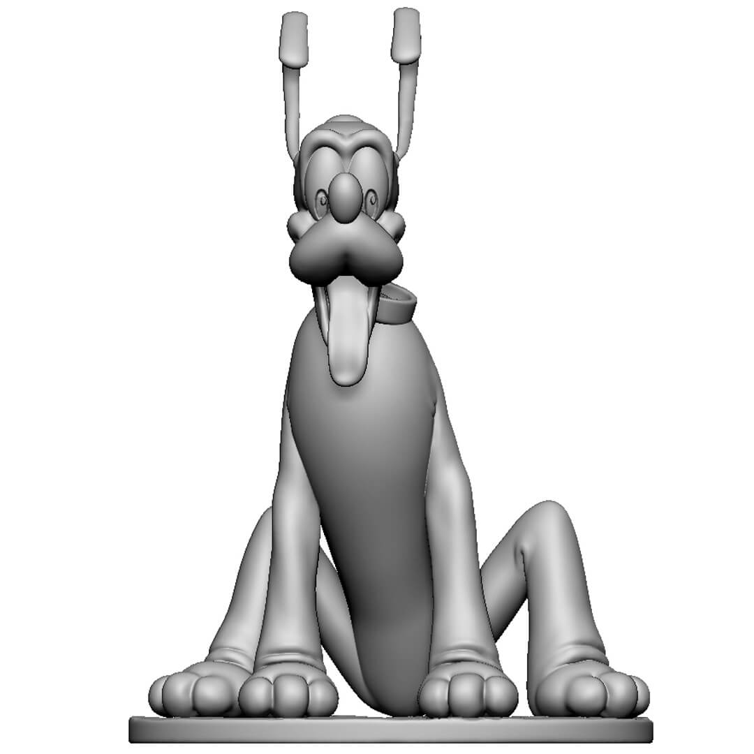 Mickey, Minnie Mouse and Pluto - 3D Model by naeem32