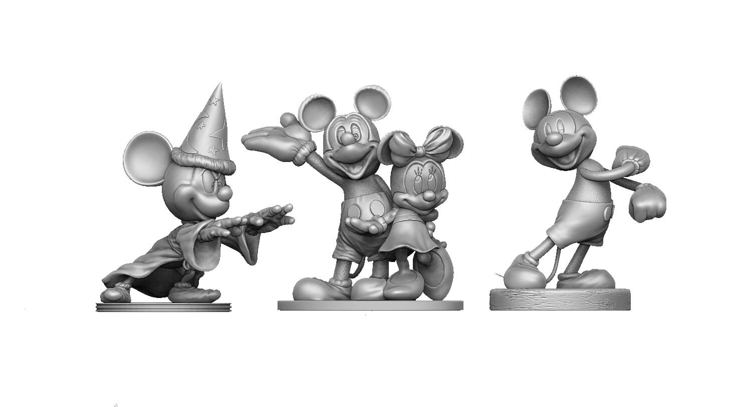 Mickey Mouse (3 Options) - 3D Model by naeem32