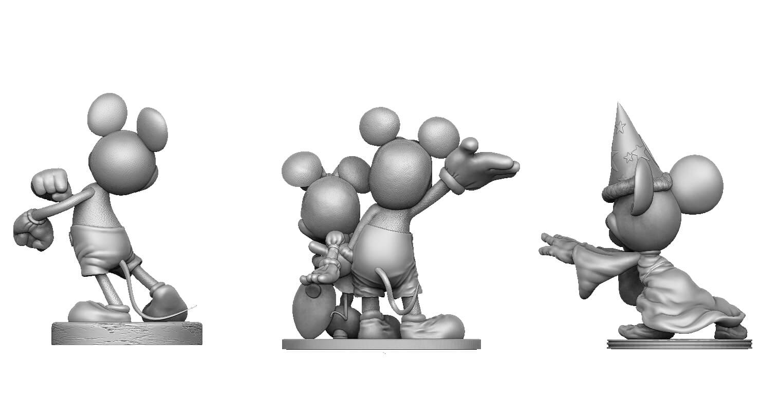 Mickey Mouse (3 Options) - 3D Model by naeem32