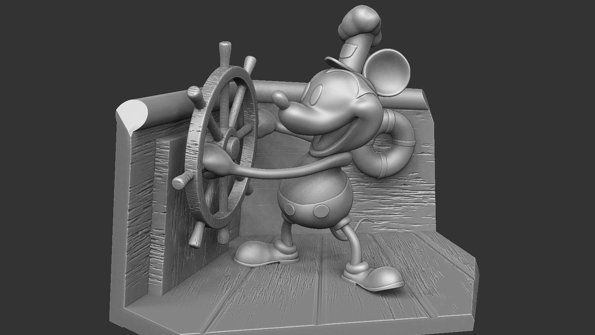 Mickey Mouse Original 1928 for 3D Printing Stl by naeem32