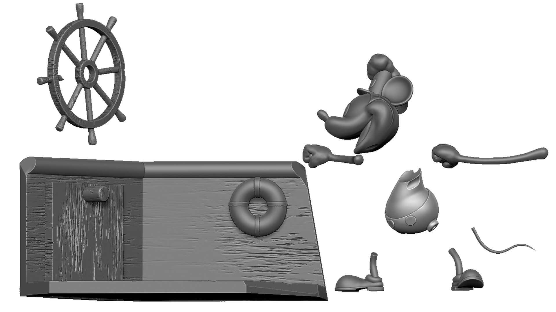 Mickey Mouse Original 1928 - 3D Model by naeem32