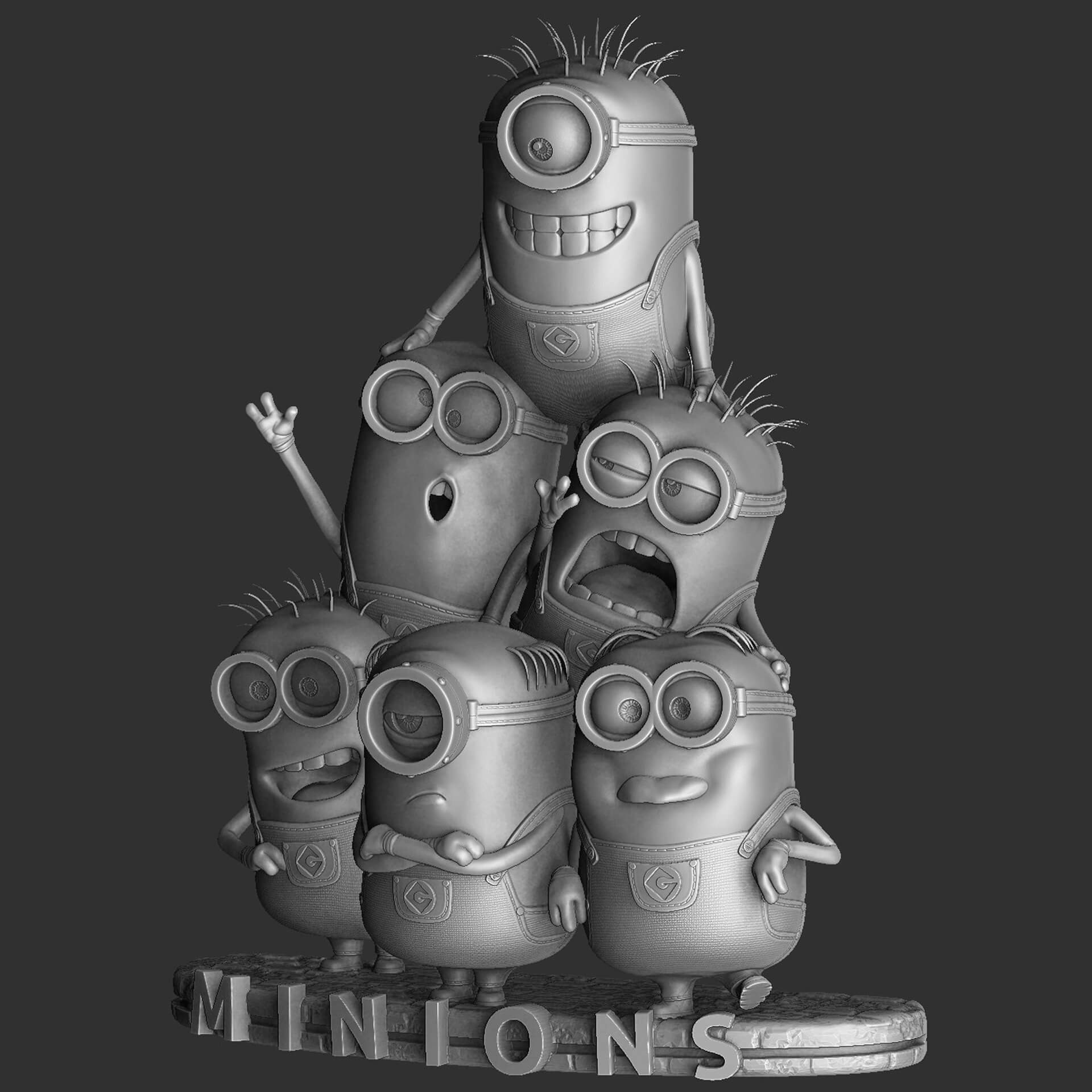 Minions Combo - 3D Model by naeem32