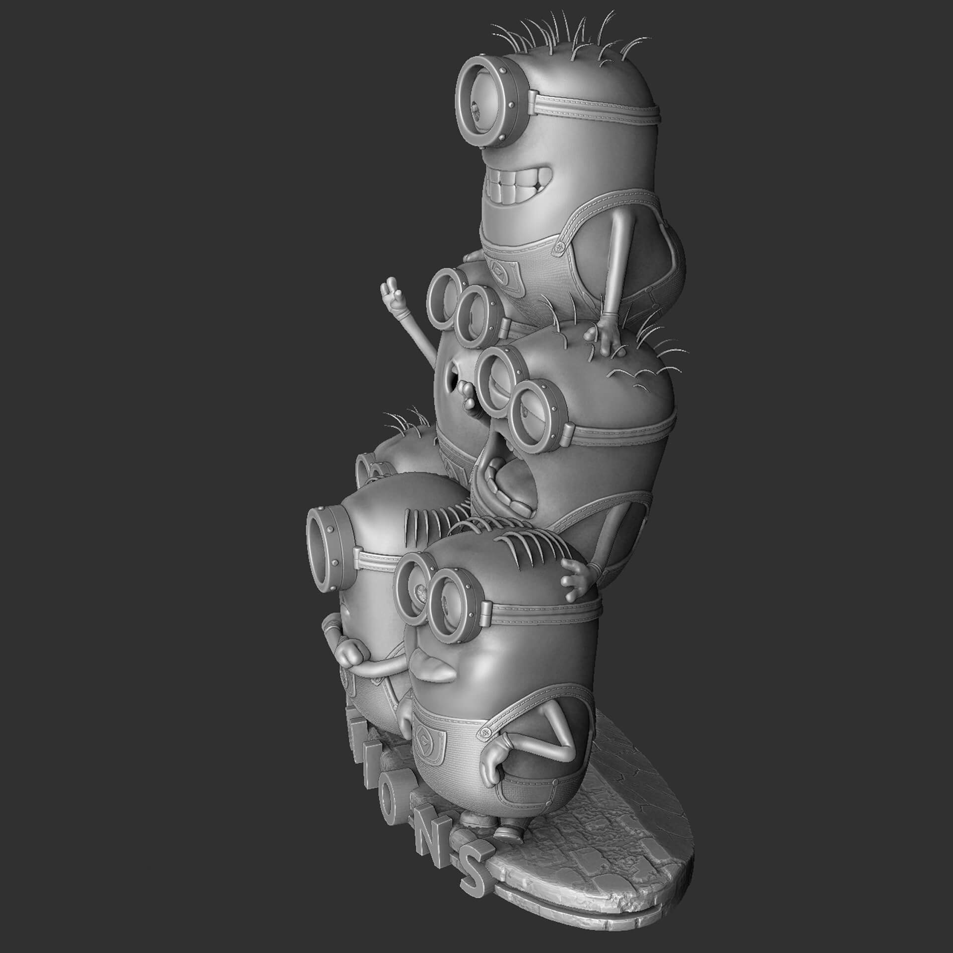 Minions Combo - 3D Model by naeem32