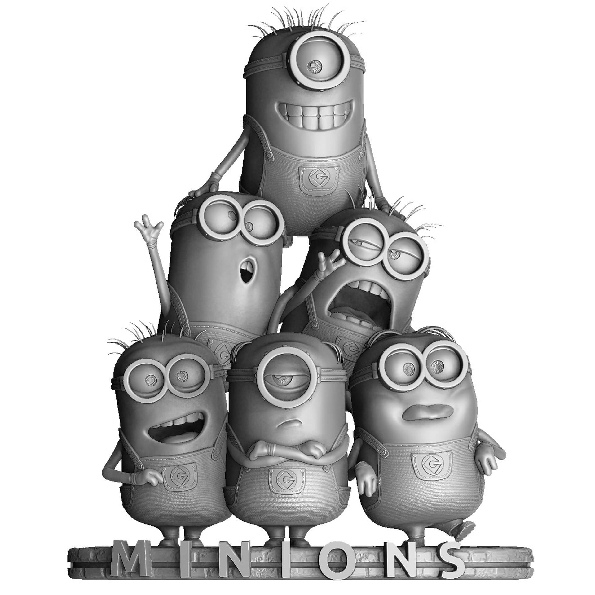 Minions Combo for 3D Printing Stl by naeem32