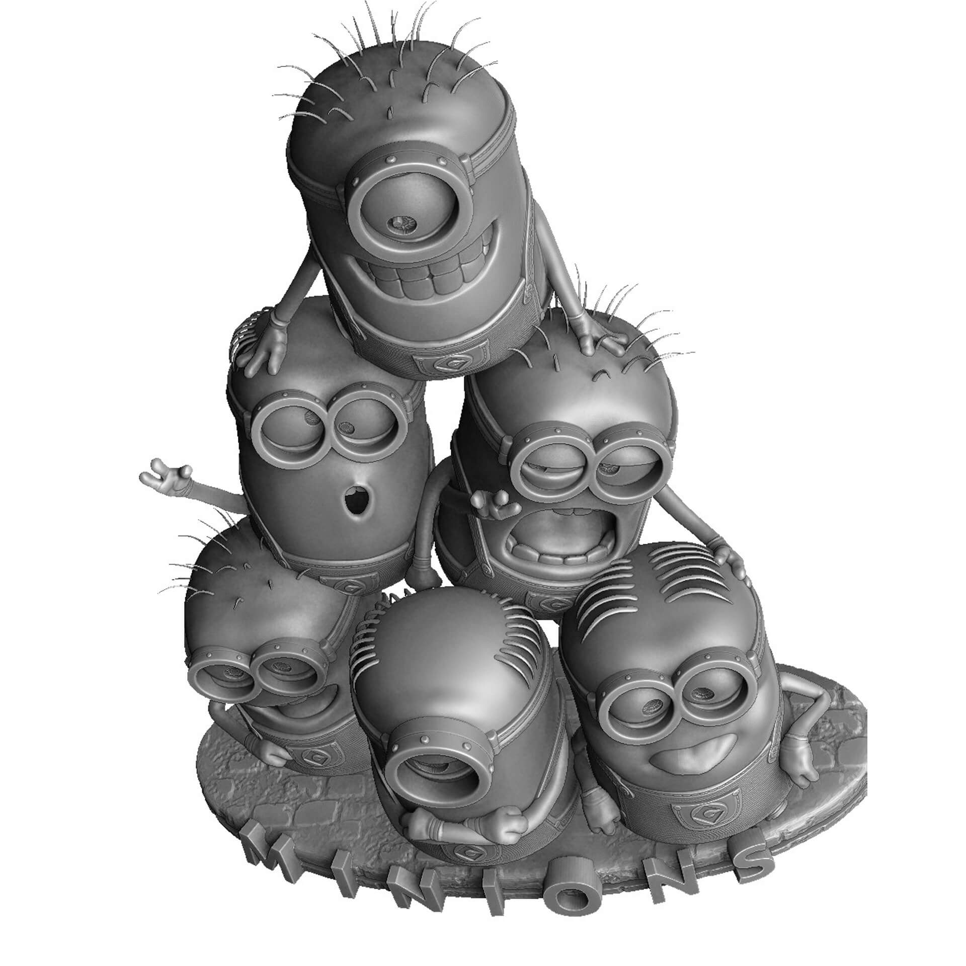 Minions Combo - 3D Model by naeem32