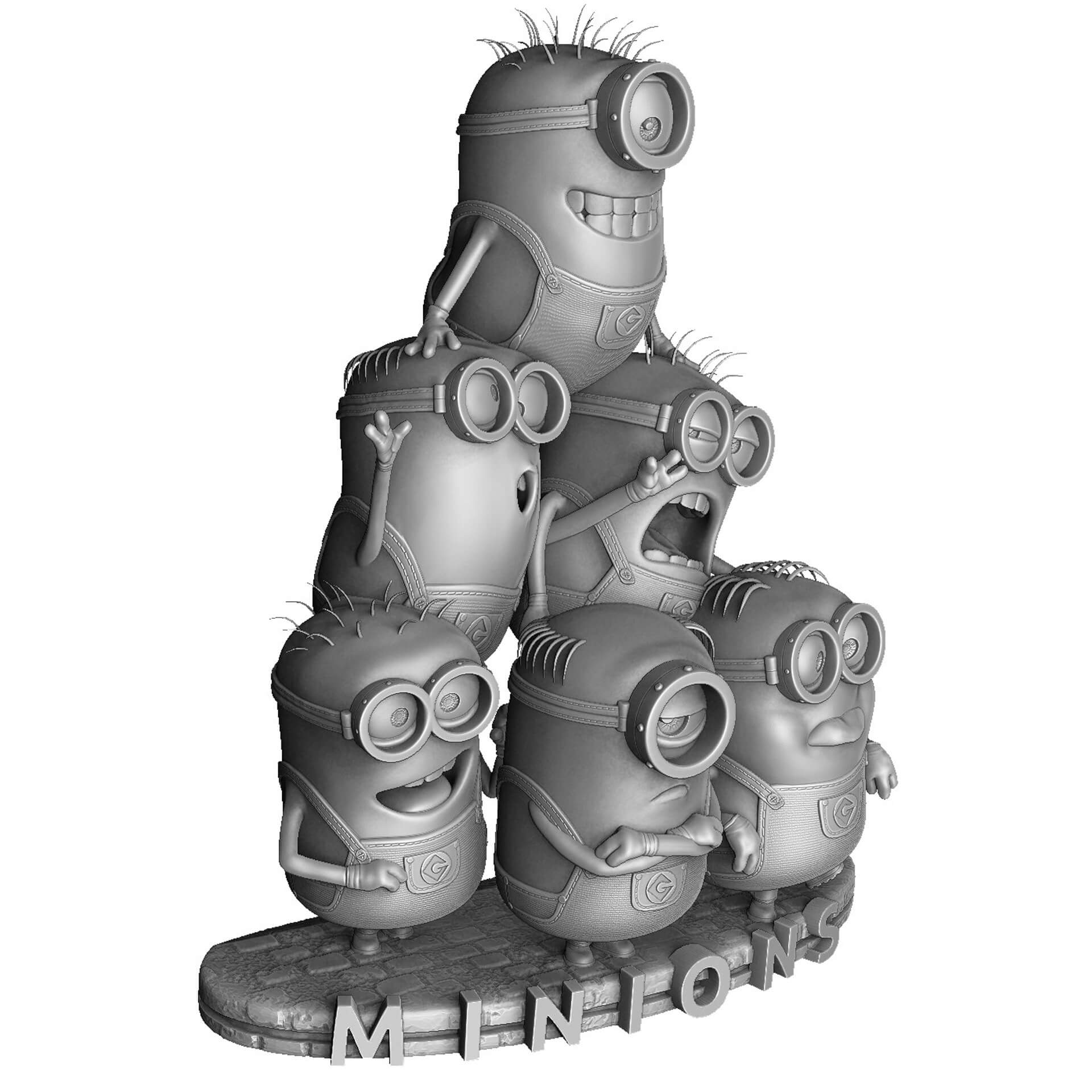 Minions Combo for 3D Printing Stl by naeem32