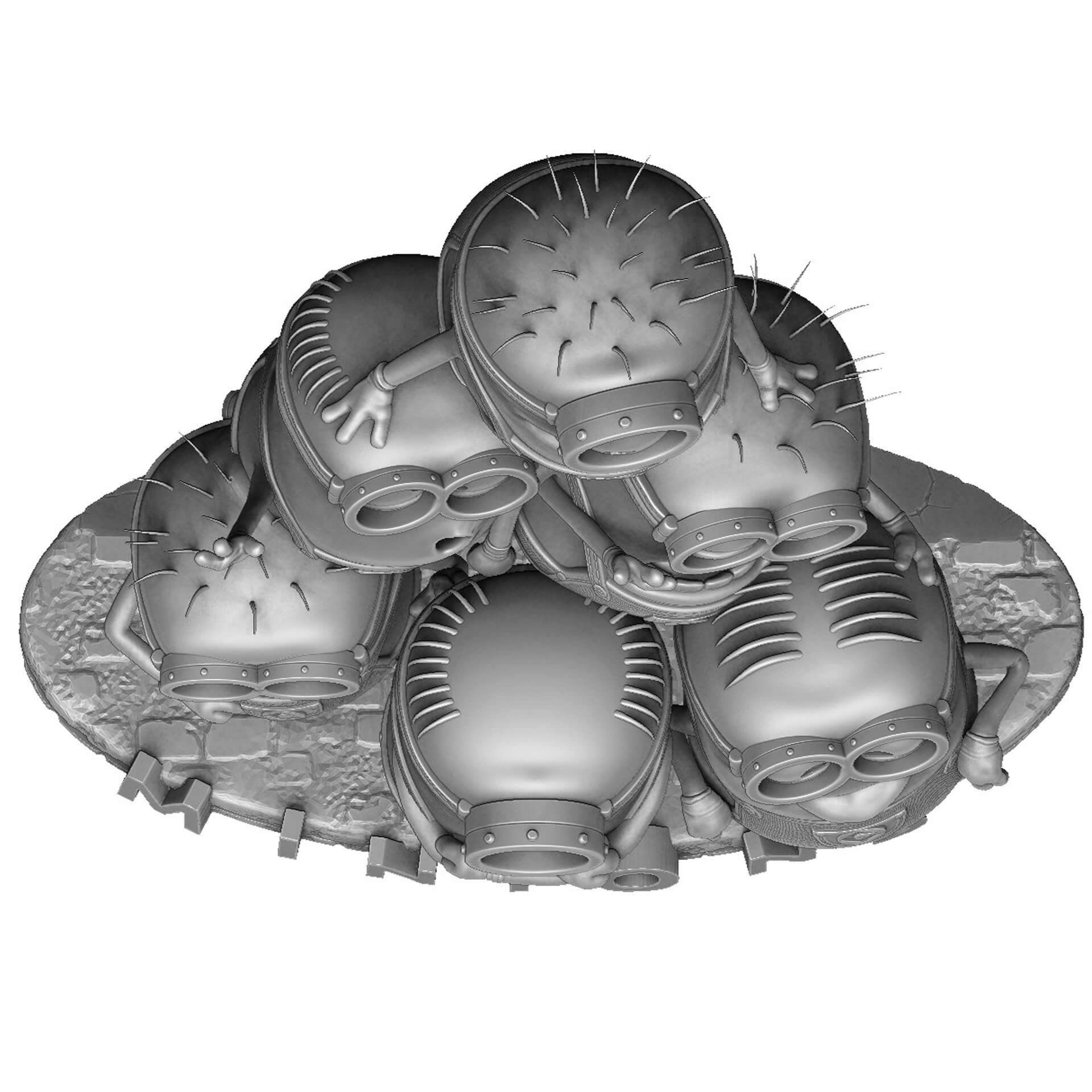 Minions Combo - 3D Model by naeem32