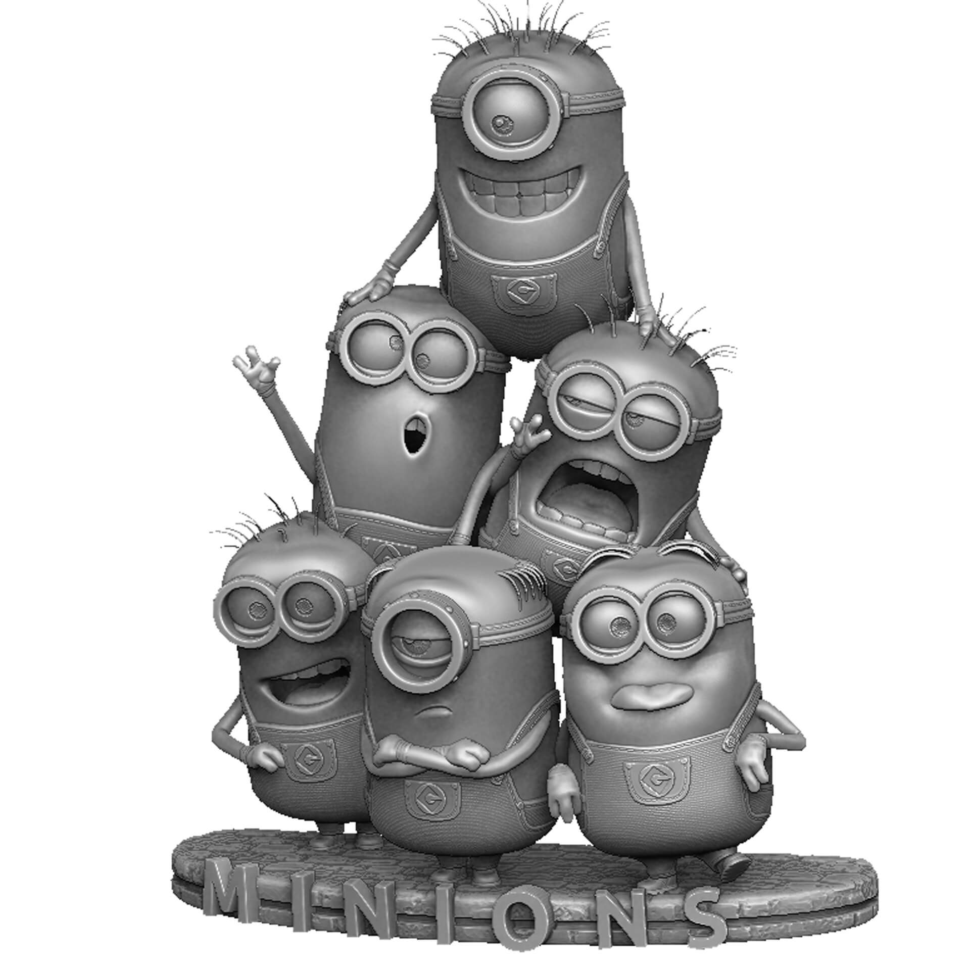 Minions Combo - 3D Model by naeem32