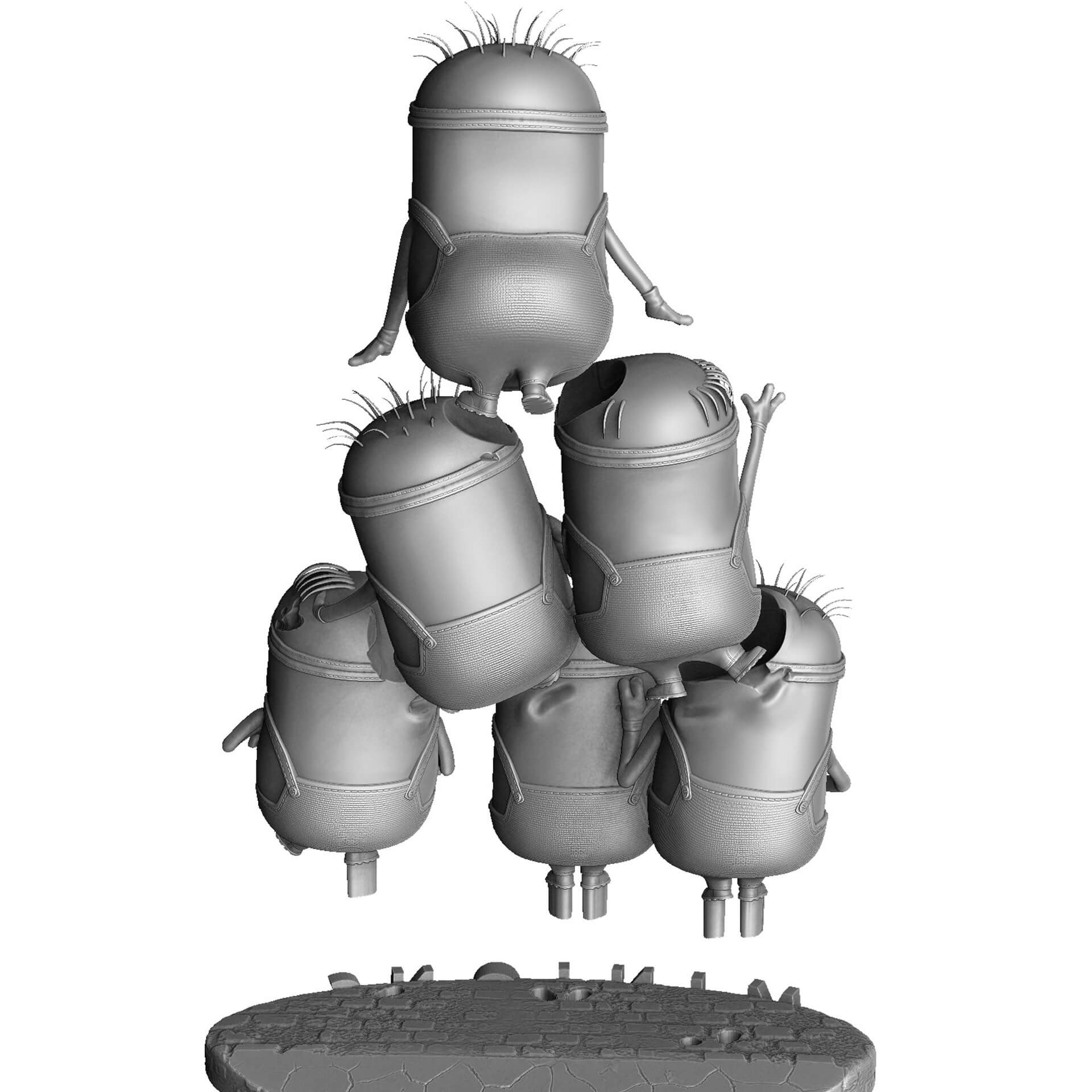 Minions Combo - 3D Model by naeem32