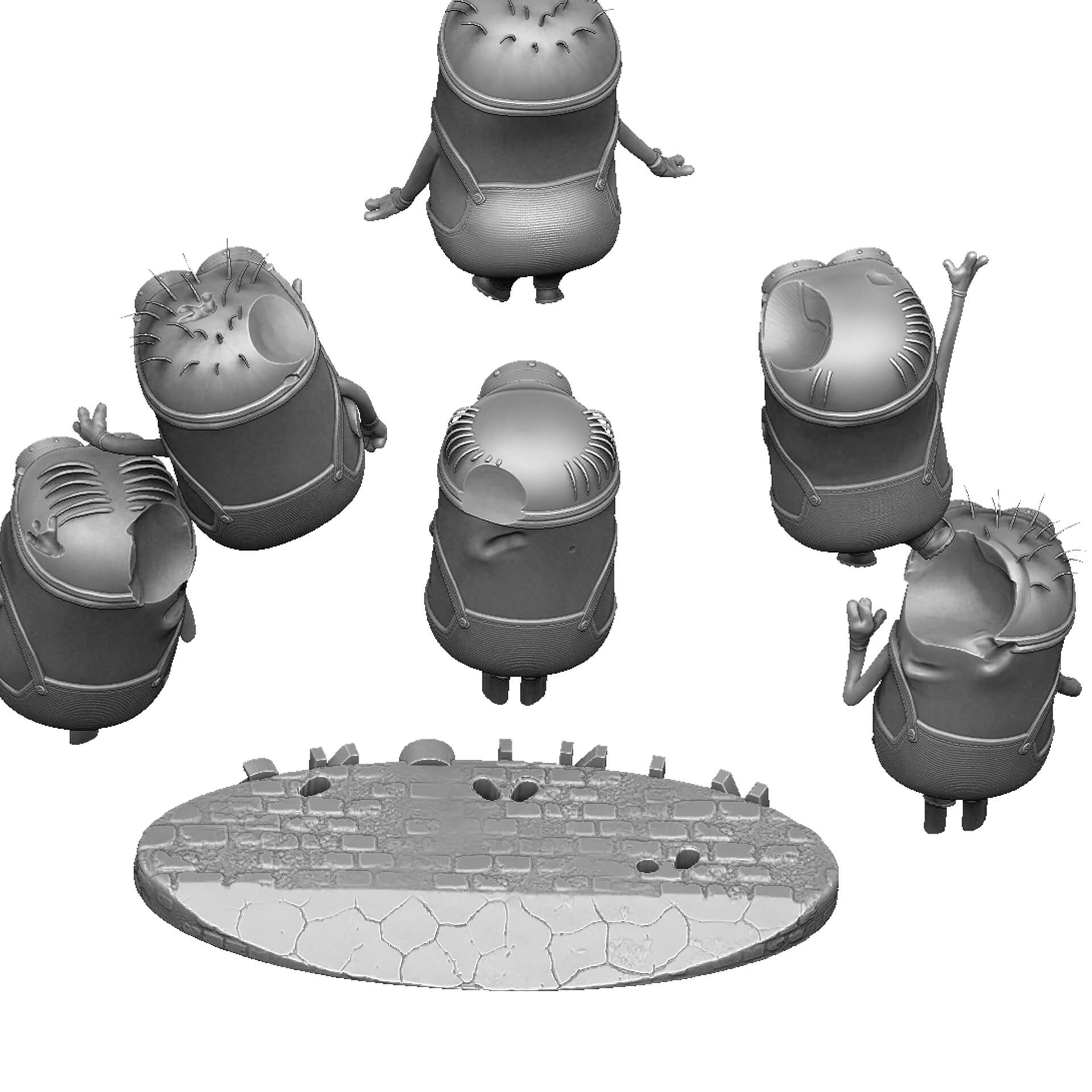 Minions Combo - 3D Model by naeem32