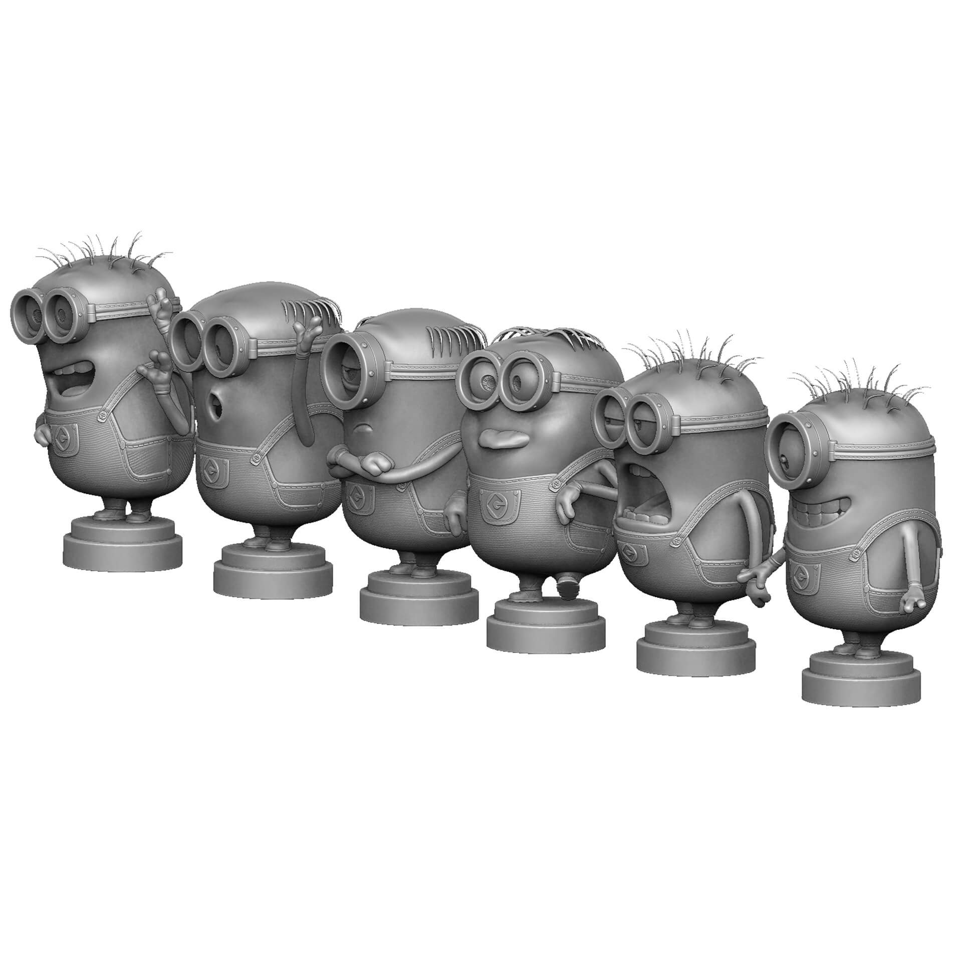 Minions Set for 3D Printing Stl by naeem32