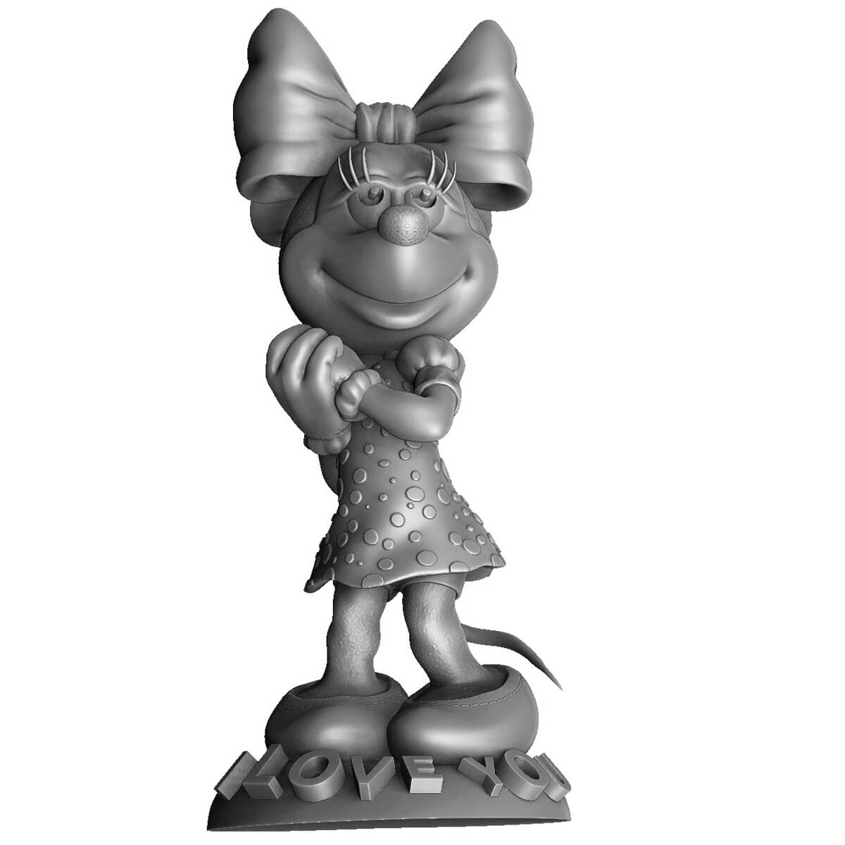 Minnie Mouse in Love for 3D Printing Stl by naeem32