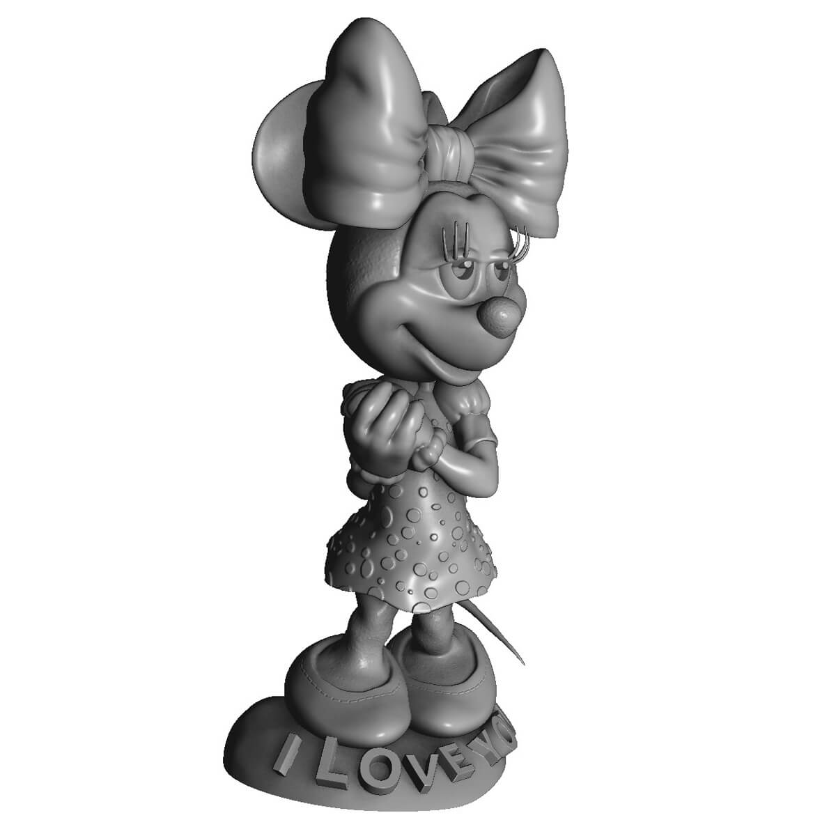 Minnie Mouse in Love for 3D Printing Stl by naeem32
