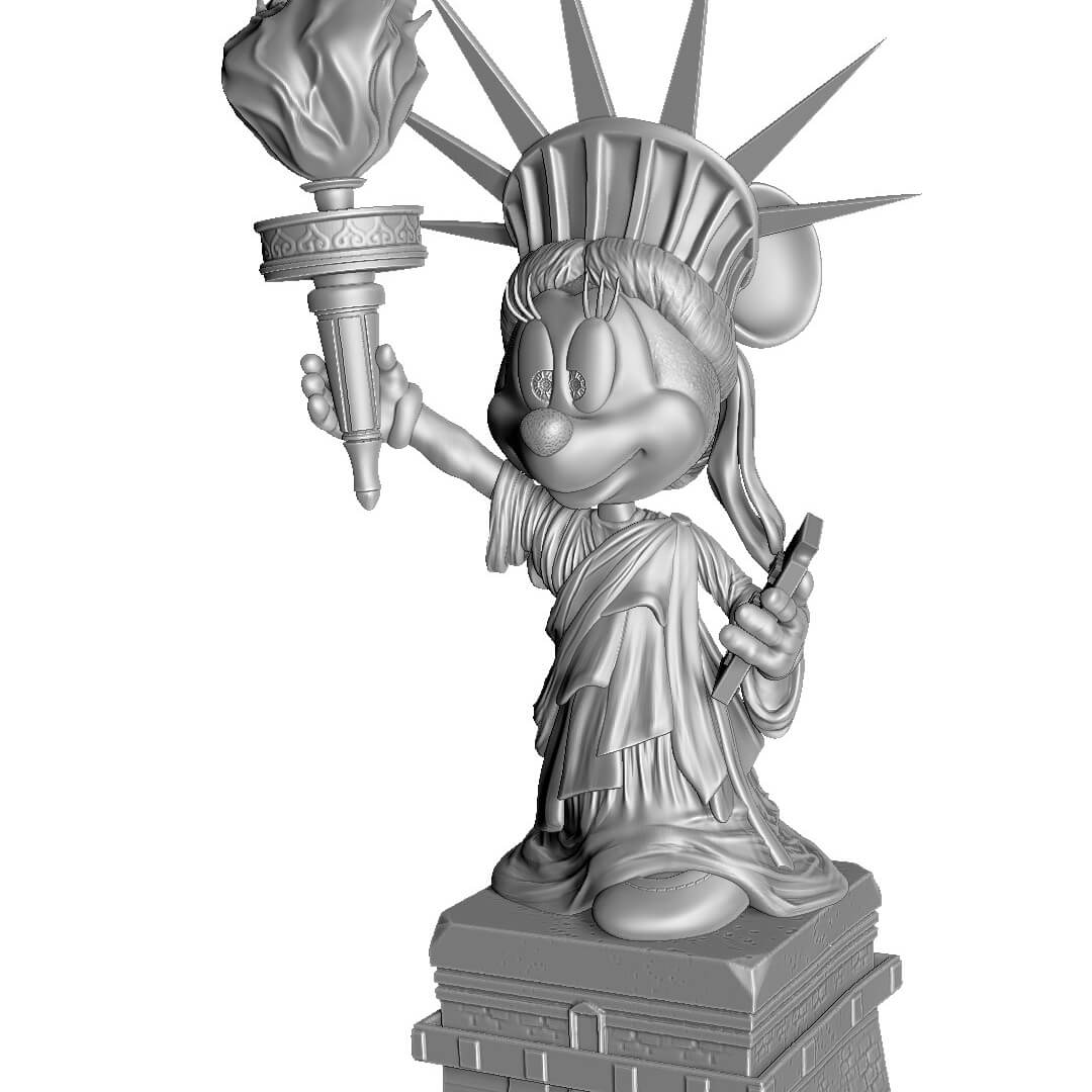 Minnie Mouse Liberty for 3D Printing Stl by naeem32