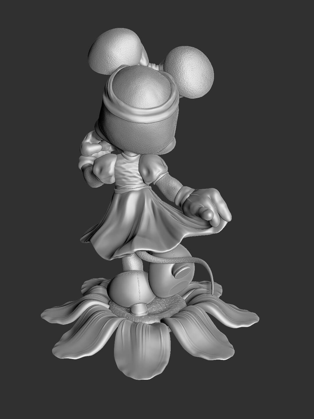 Minnie Mouse on a Flower for 3D Printing Stl by naeem32