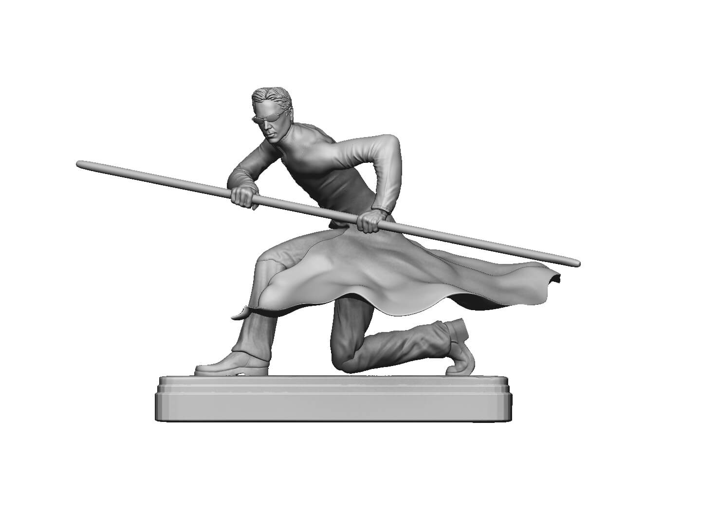 Neo From The Matrix. Neo With a Pole - 3D Model by naeem32