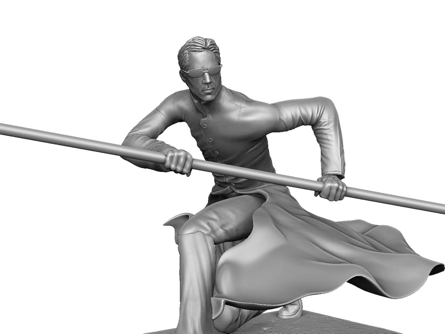 Neo From The Matrix. Neo With a Pole - 3D Model by naeem32