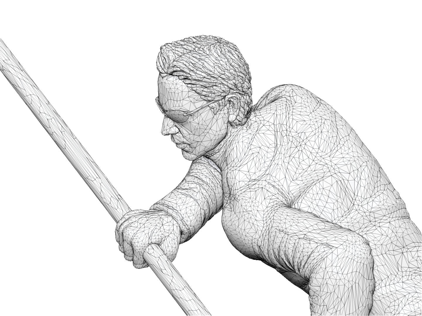 Neo From The Matrix. Neo With a Pole - 3D Model by naeem32