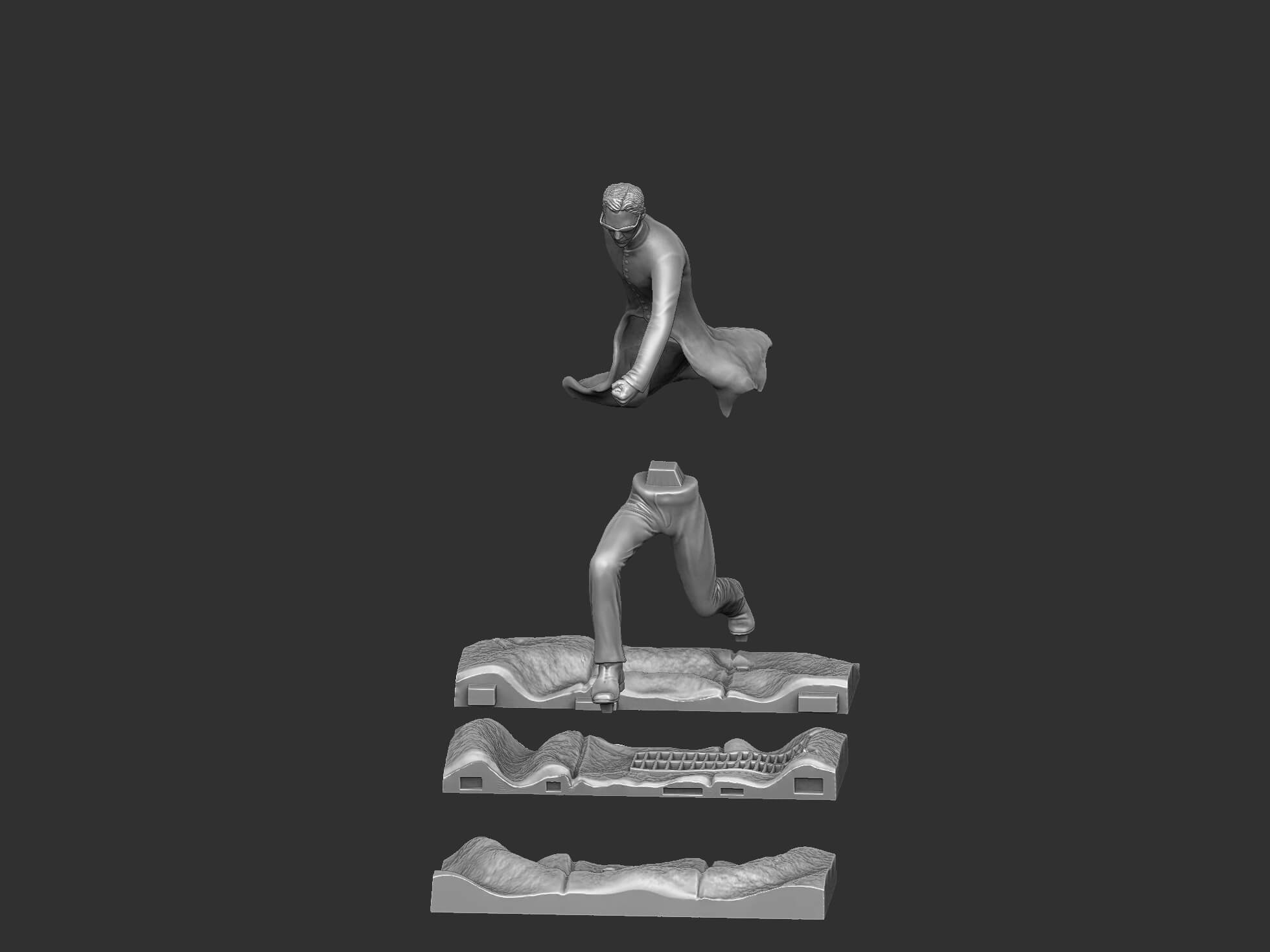 Neo From The Matrix. Neo Takes Off - 3D Model by naeem32