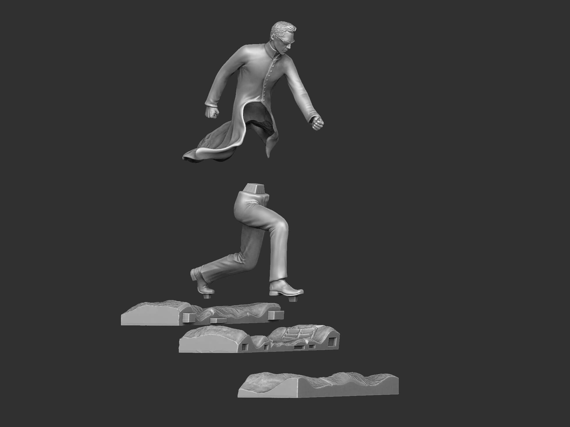 Neo From The Matrix. Neo Takes Off - 3D Model by naeem32